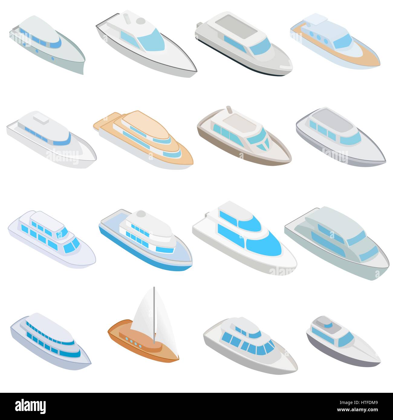 Yacht icons set, isometric 3d style Stock Vector Image & Art - Alamy