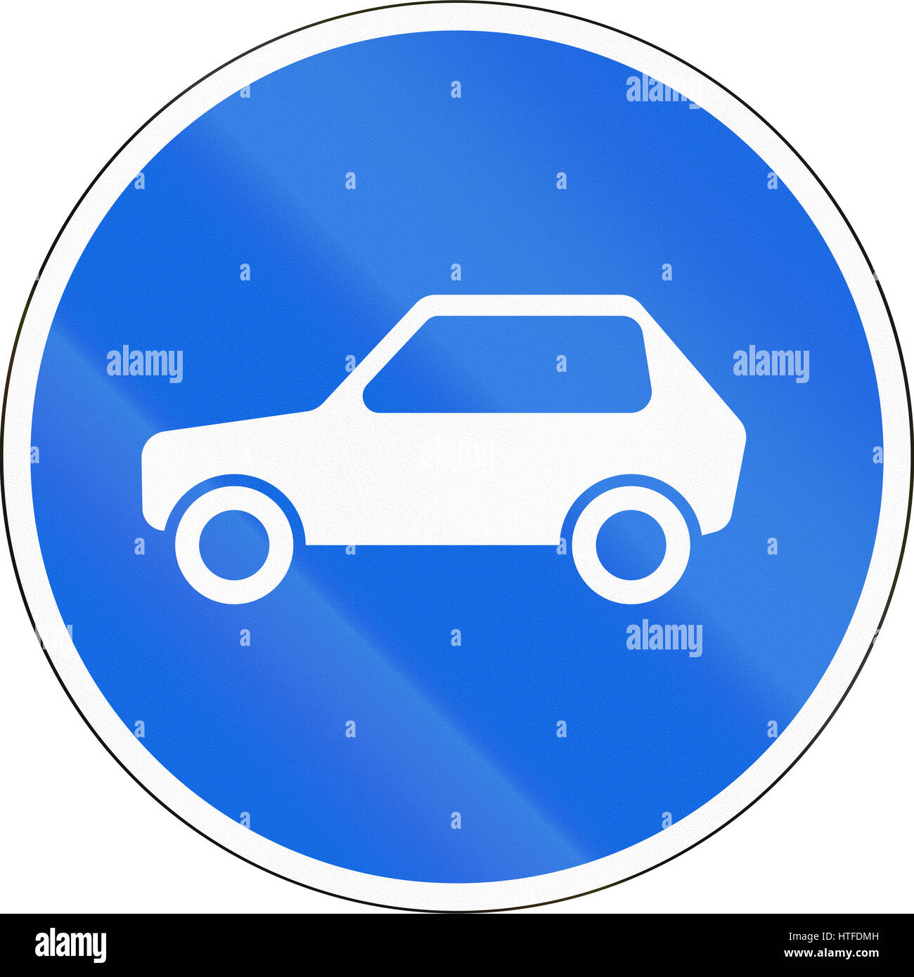 Belarusian road sign - Road for cars Stock Photo - Alamy