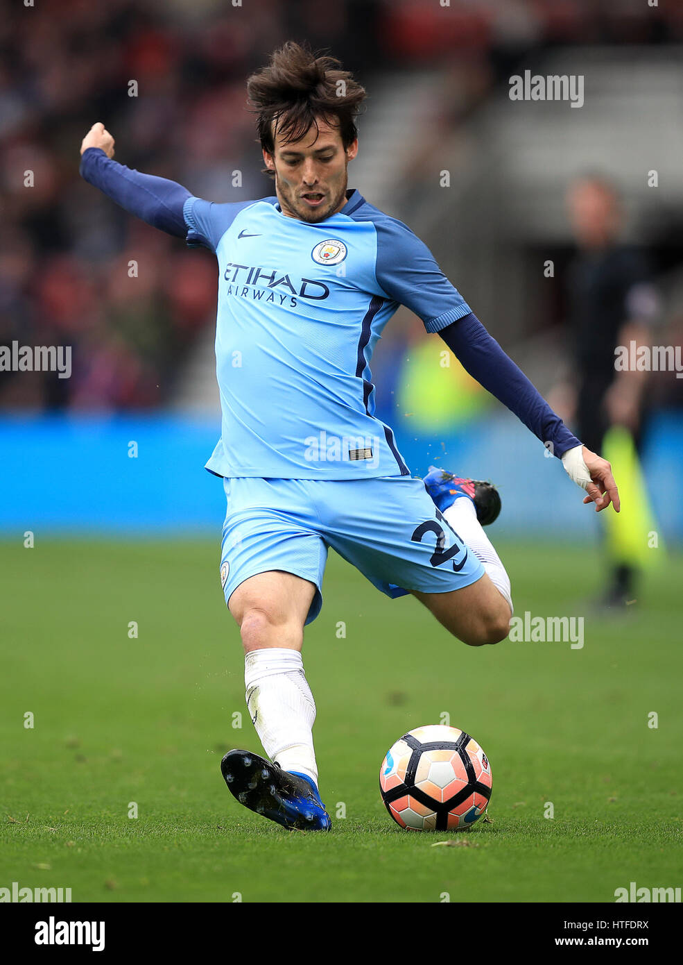 Manchester City's David Silva during the Emirates FA Cup quarter final ...