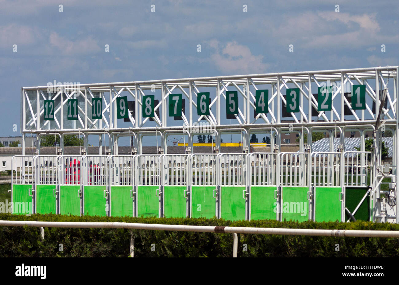 Old horse racing starting gates hi-res stock photography and images - Alamy
