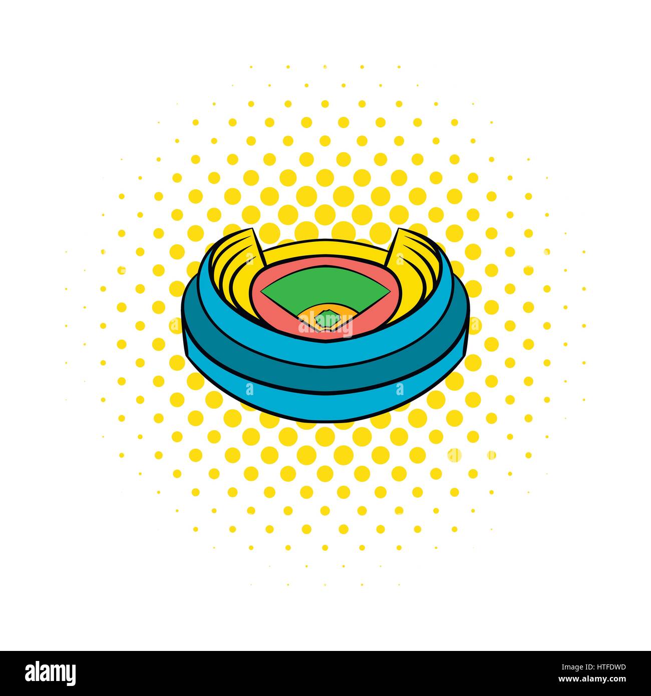 Baseball stadium icon, comics style Stock Vector Image & Art - Alamy