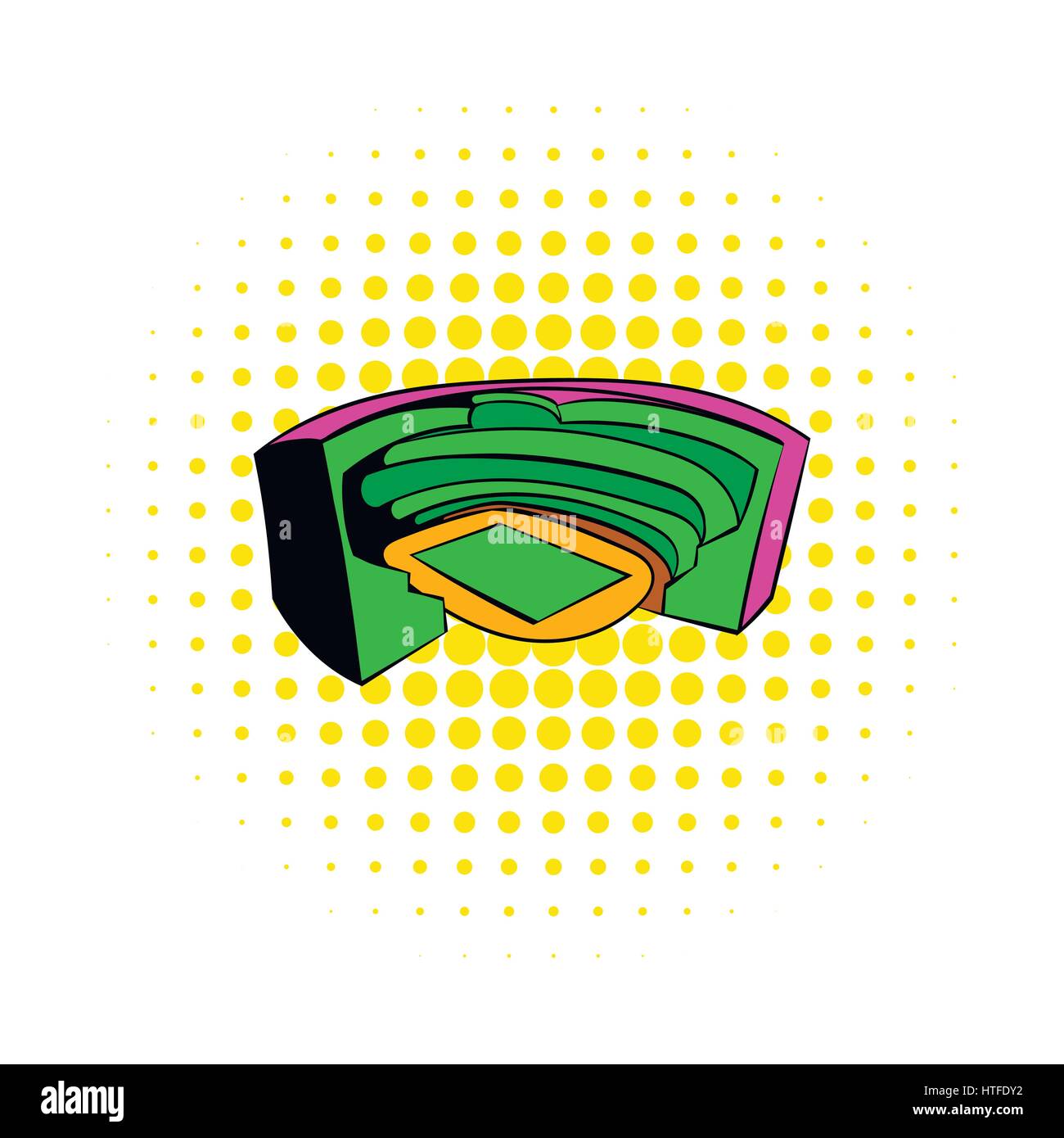 Football soccer stadium icon, comics style Stock Vector Image & Art - Alamy