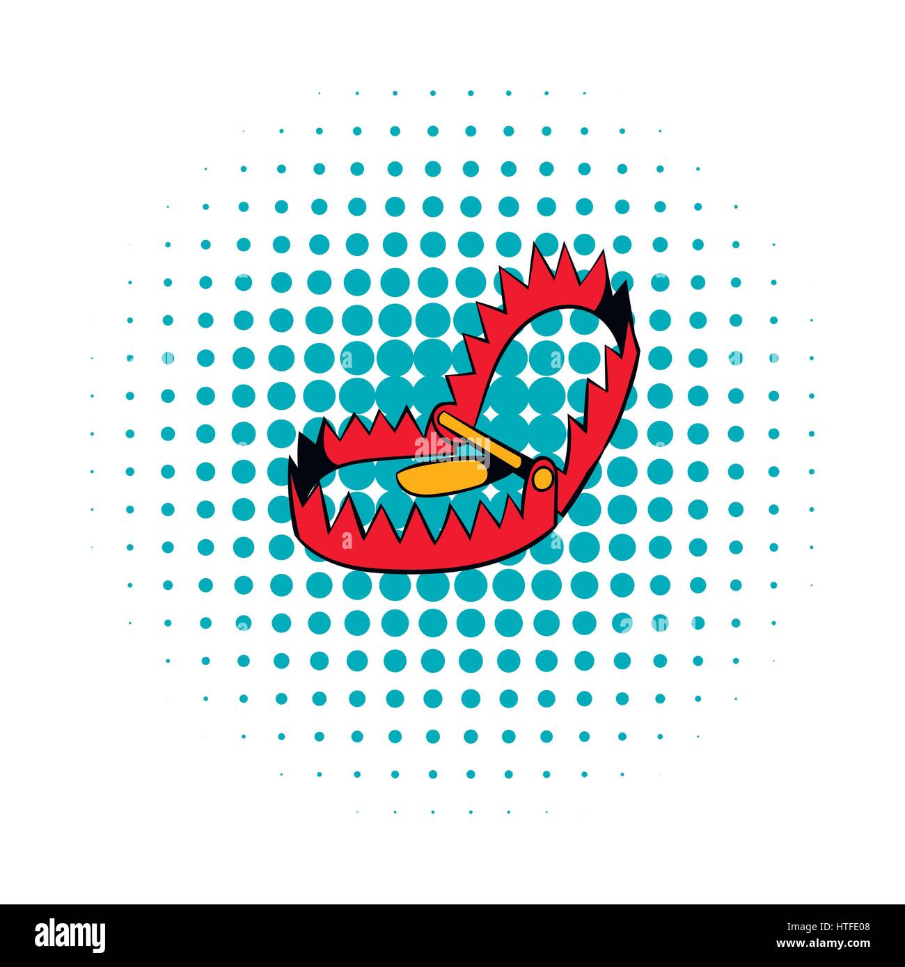 Sharp metal trap icon, comics style Stock Vector Image & Art - Alamy