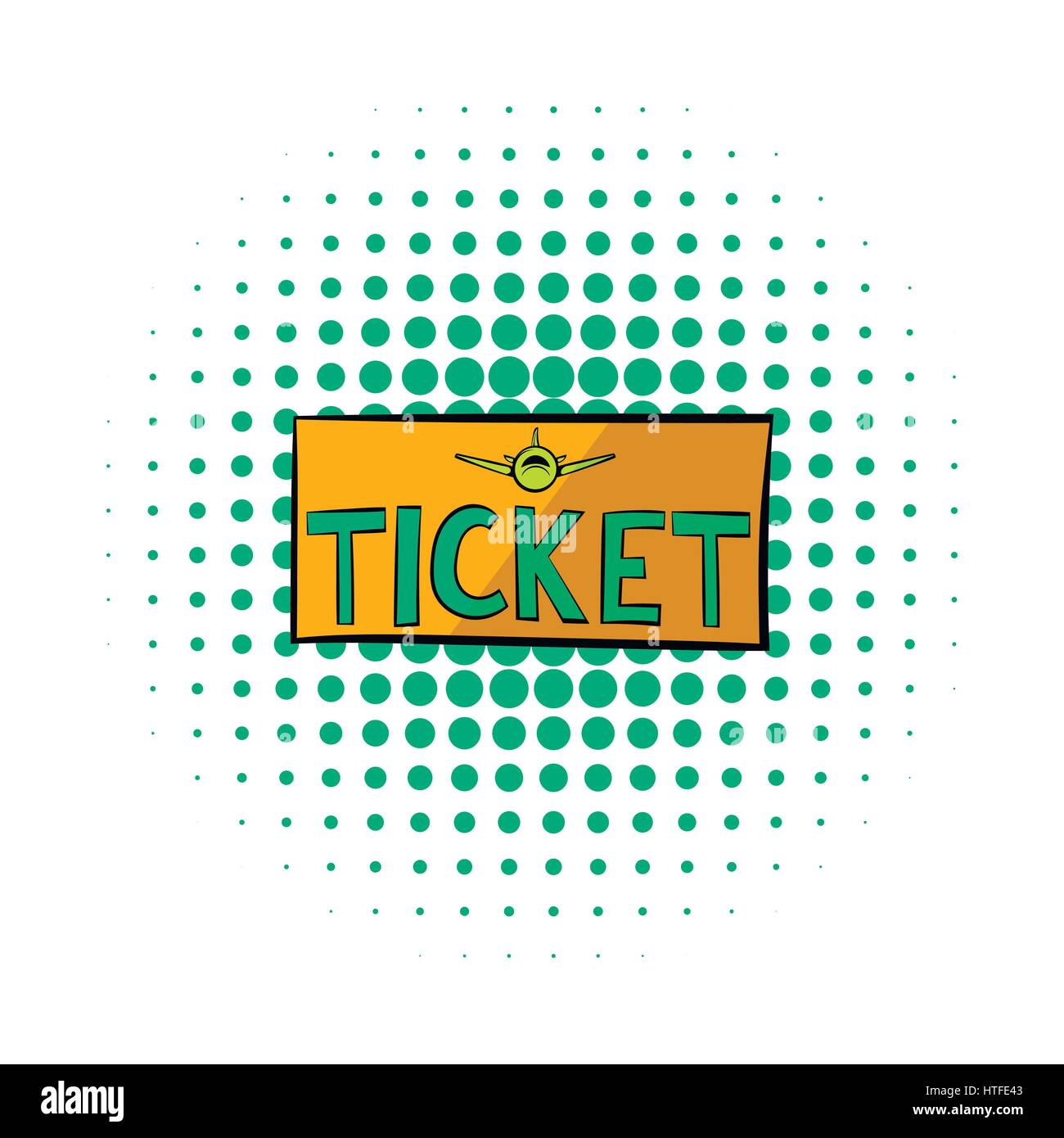 Plane tickets icon, comics style Stock Vector Image & Art - Alamy