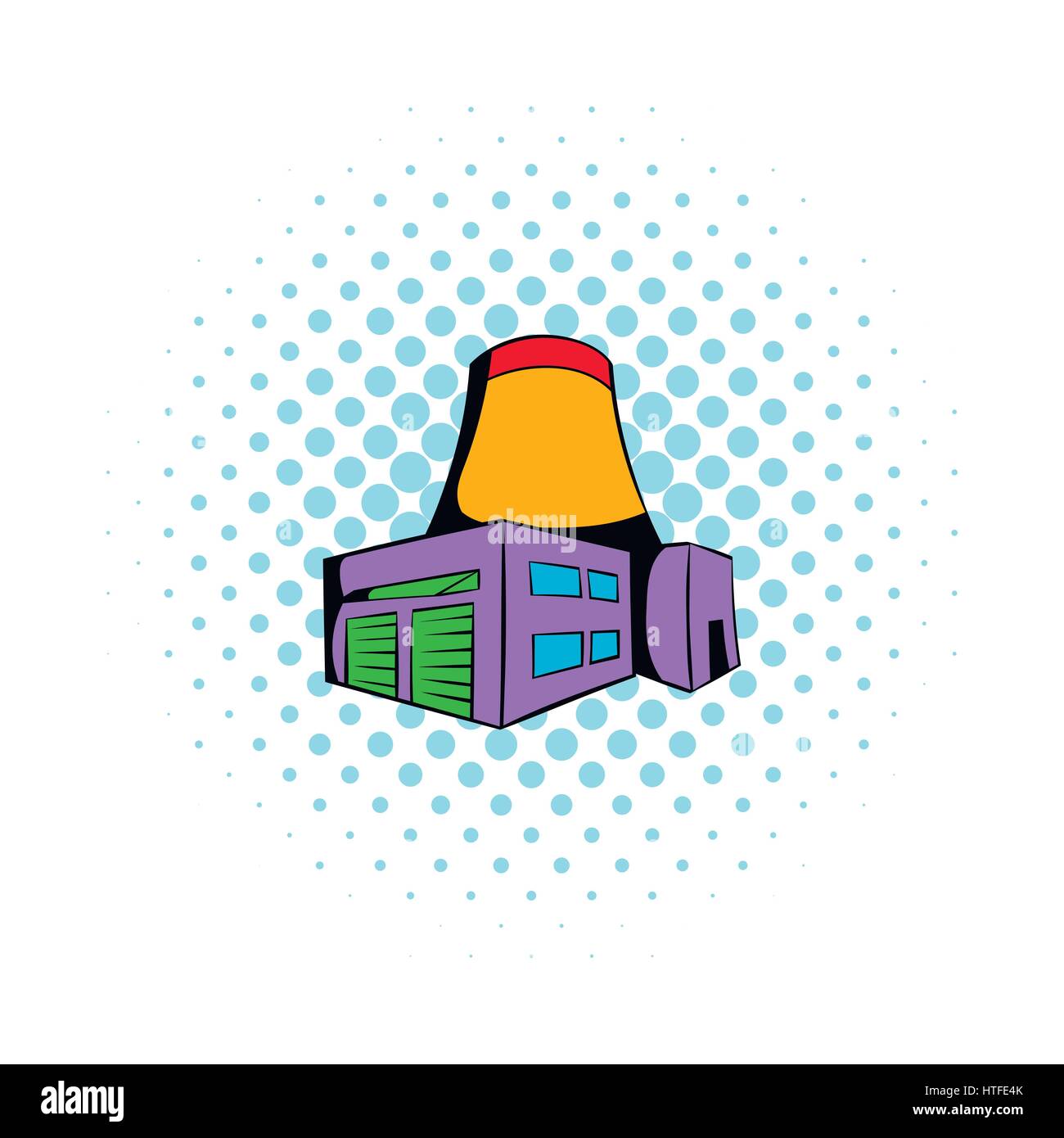 Nuclear power plant icon, comics style Stock Vector Image & Art - Alamy