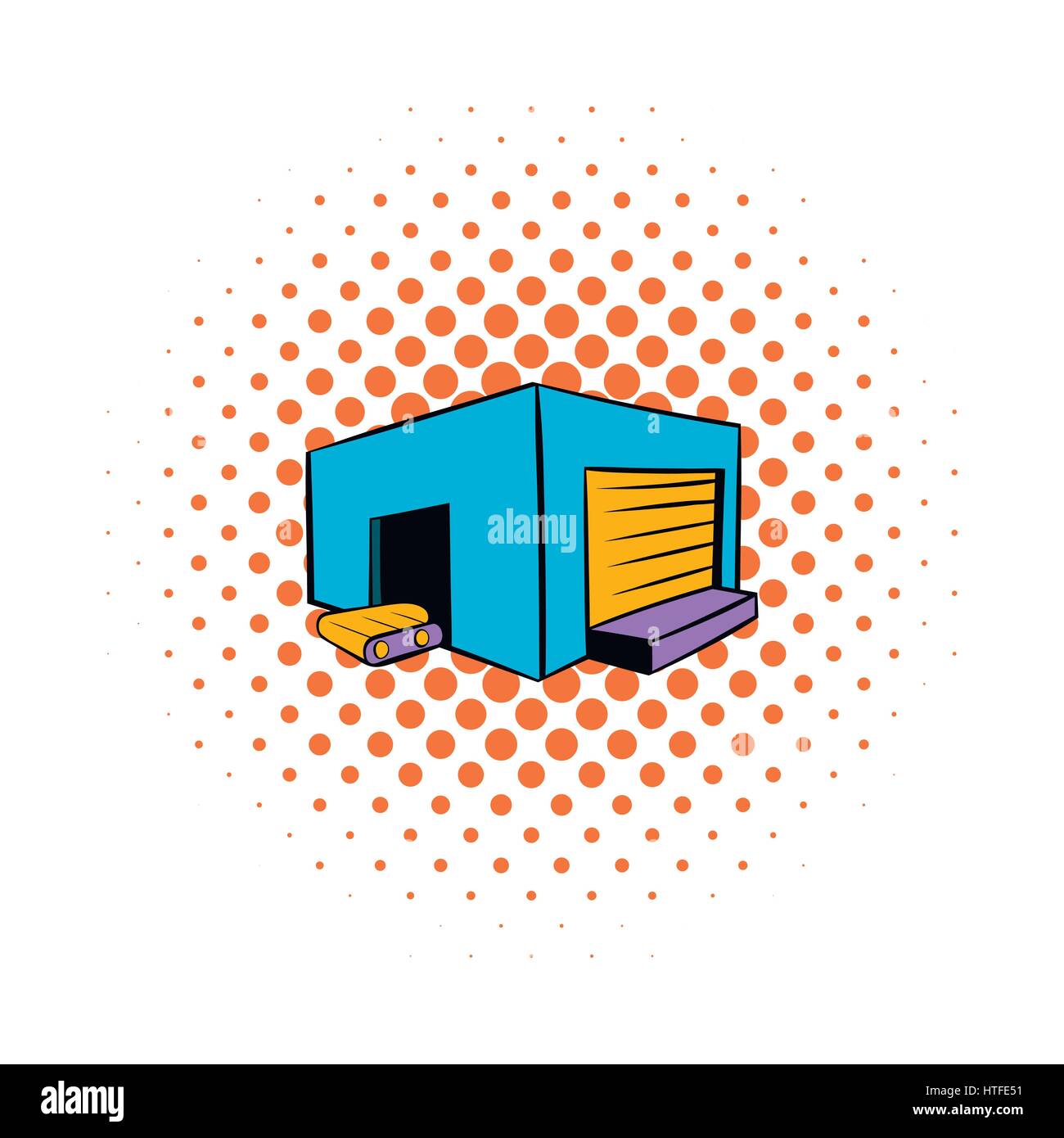 Industrial warehouse icon, comics style Stock Vector Image & Art - Alamy