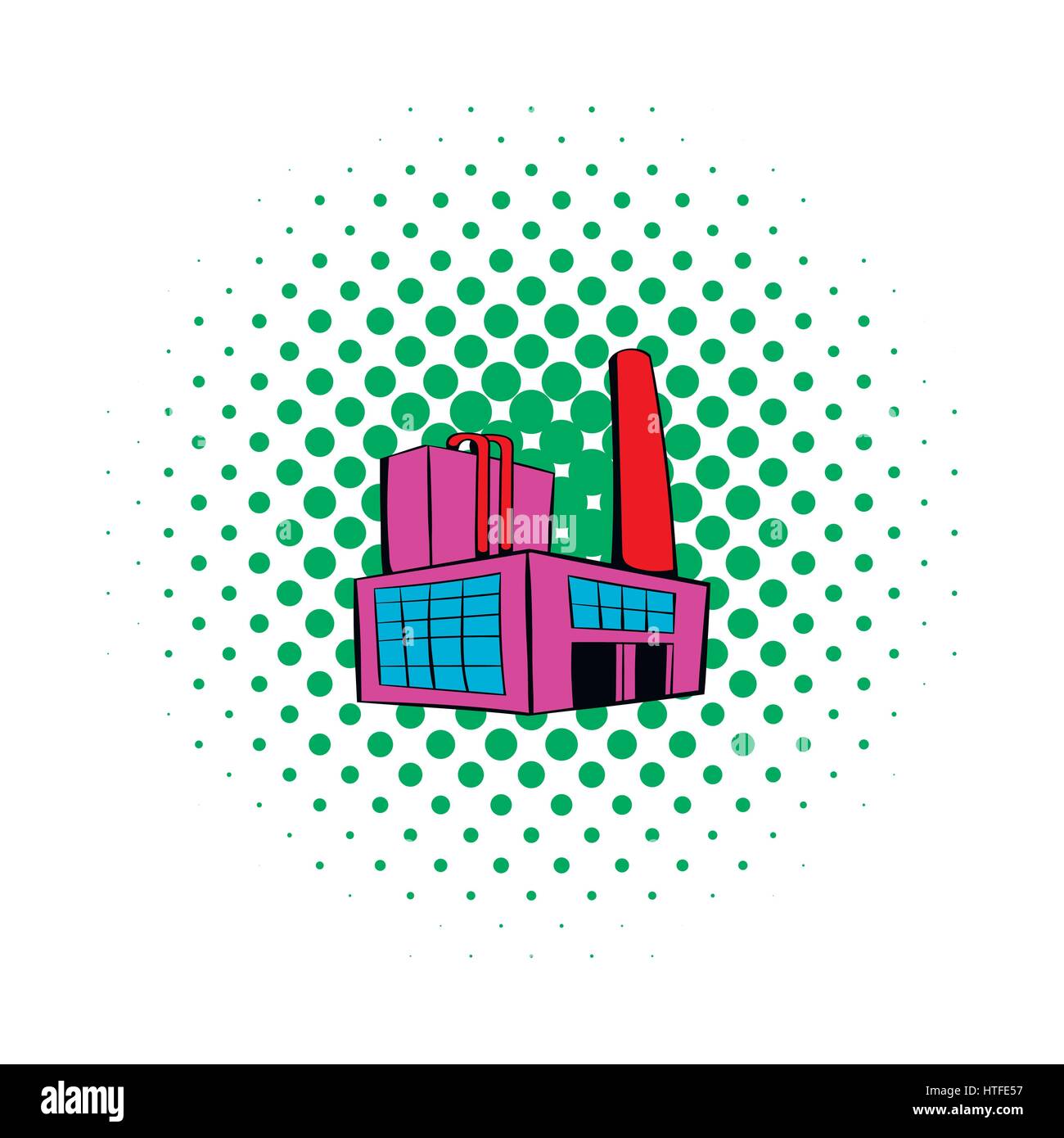 Factory building icon, comics style Stock Vector Image & Art - Alamy