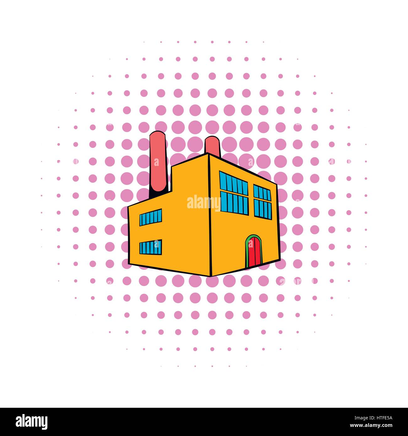 Factory building icon, comics style Stock Vector Image & Art - Alamy