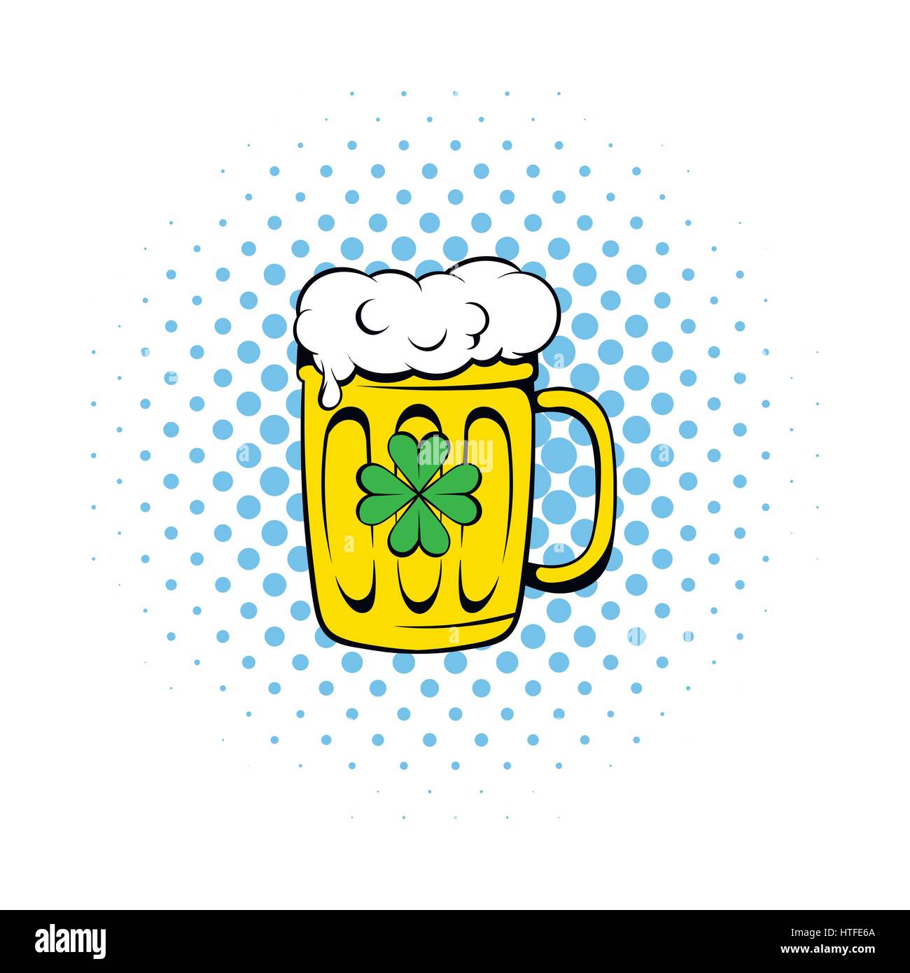 Beer mug icon, comics style Stock Vector Image & Art - Alamy