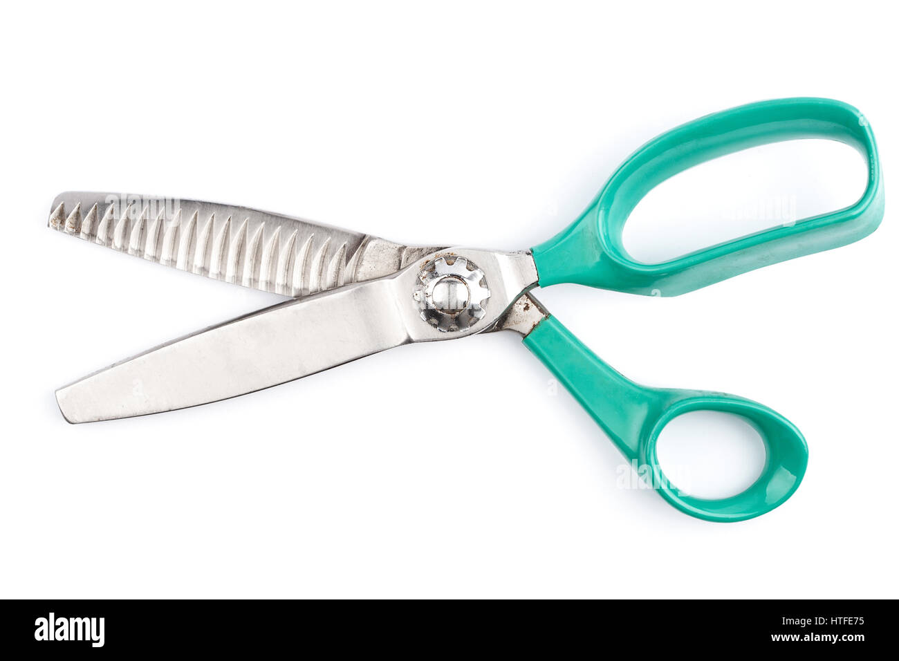 Vintage sewing scissors isolated on white Stock Photo - Alamy