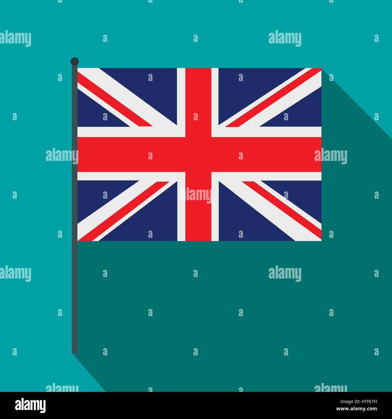 Flag flagpole british england english Stock Vector Images - Alamy