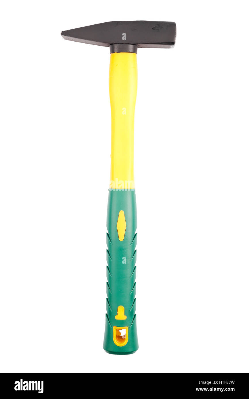 Cheap hammer isolated on white Stock Photo - Alamy
