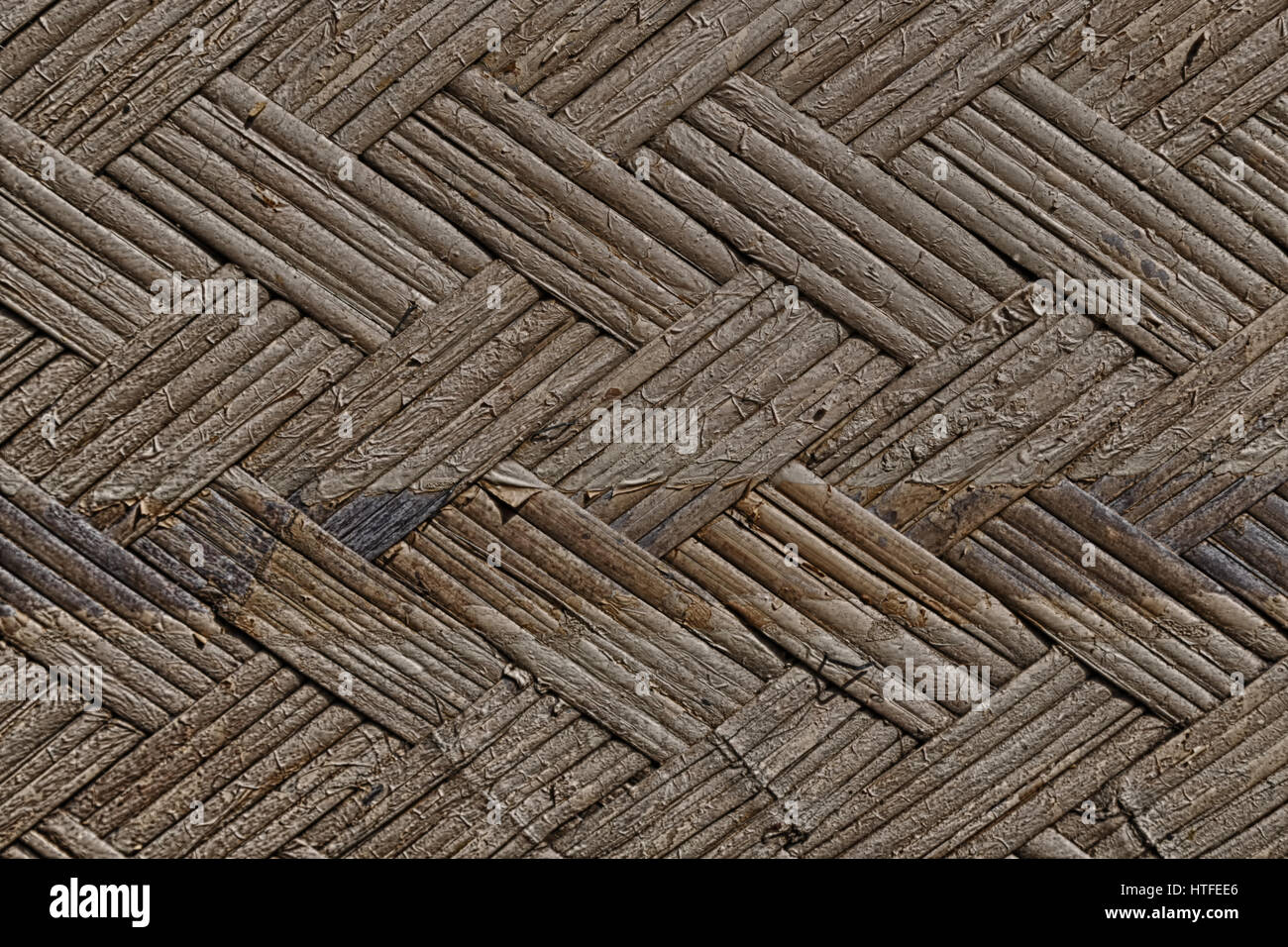 a wall build on wicker bamboo like abstract vintage surface Stock Photo ...