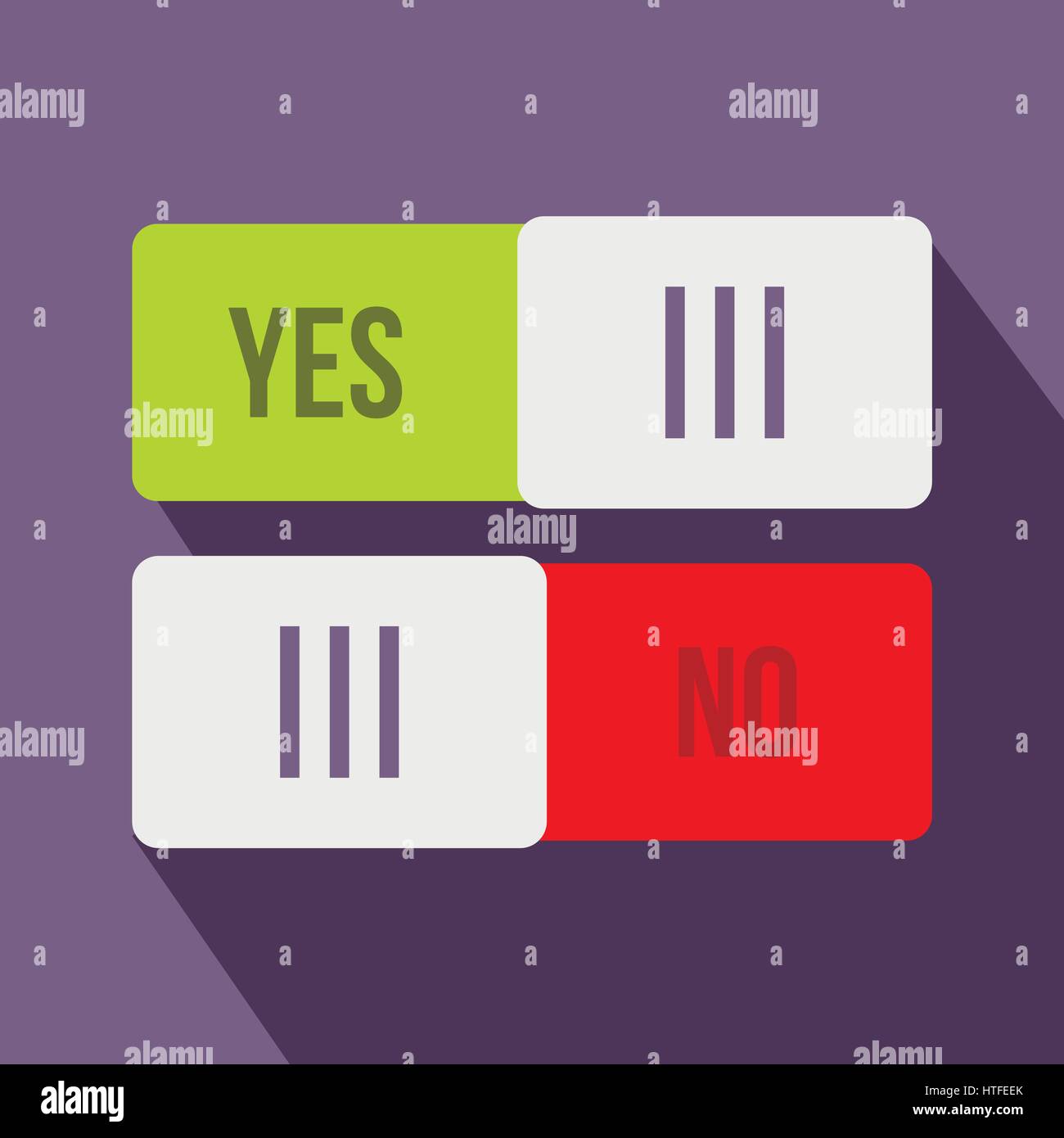 Yes and No button icon, flat style Stock Vector Image & Art - Alamy