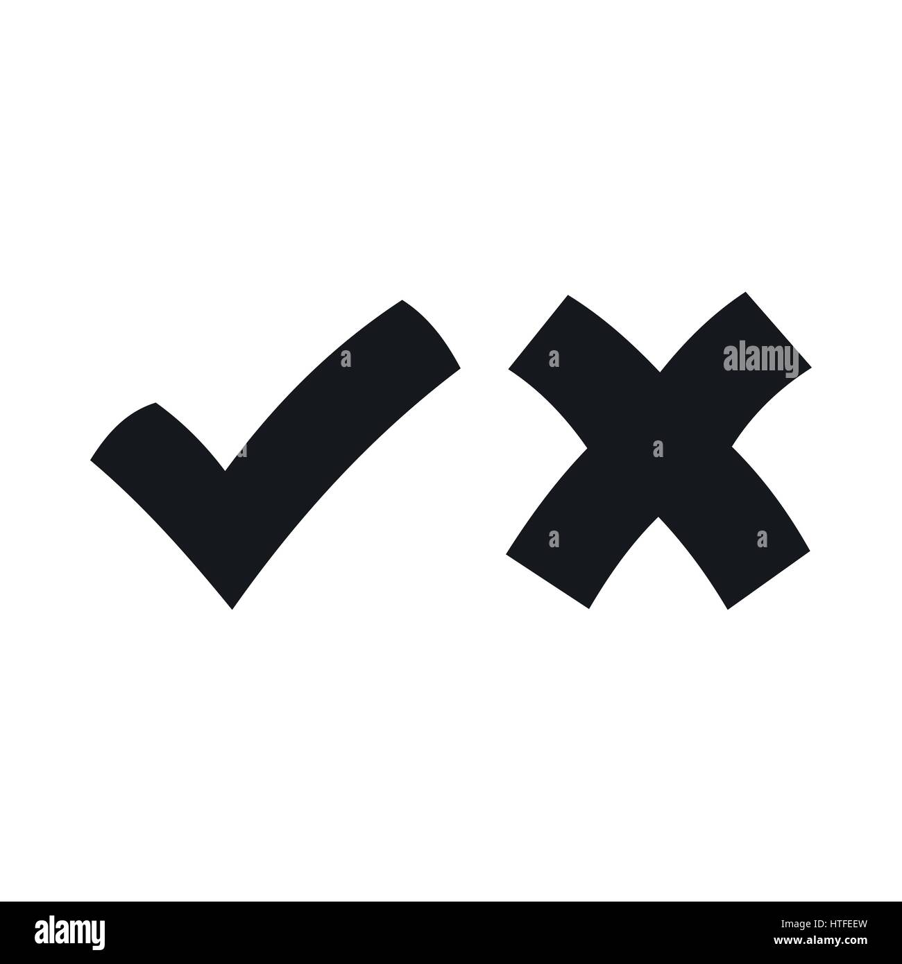 Yes No check marks icon, simple style Stock Vector Image & Art - Alamy