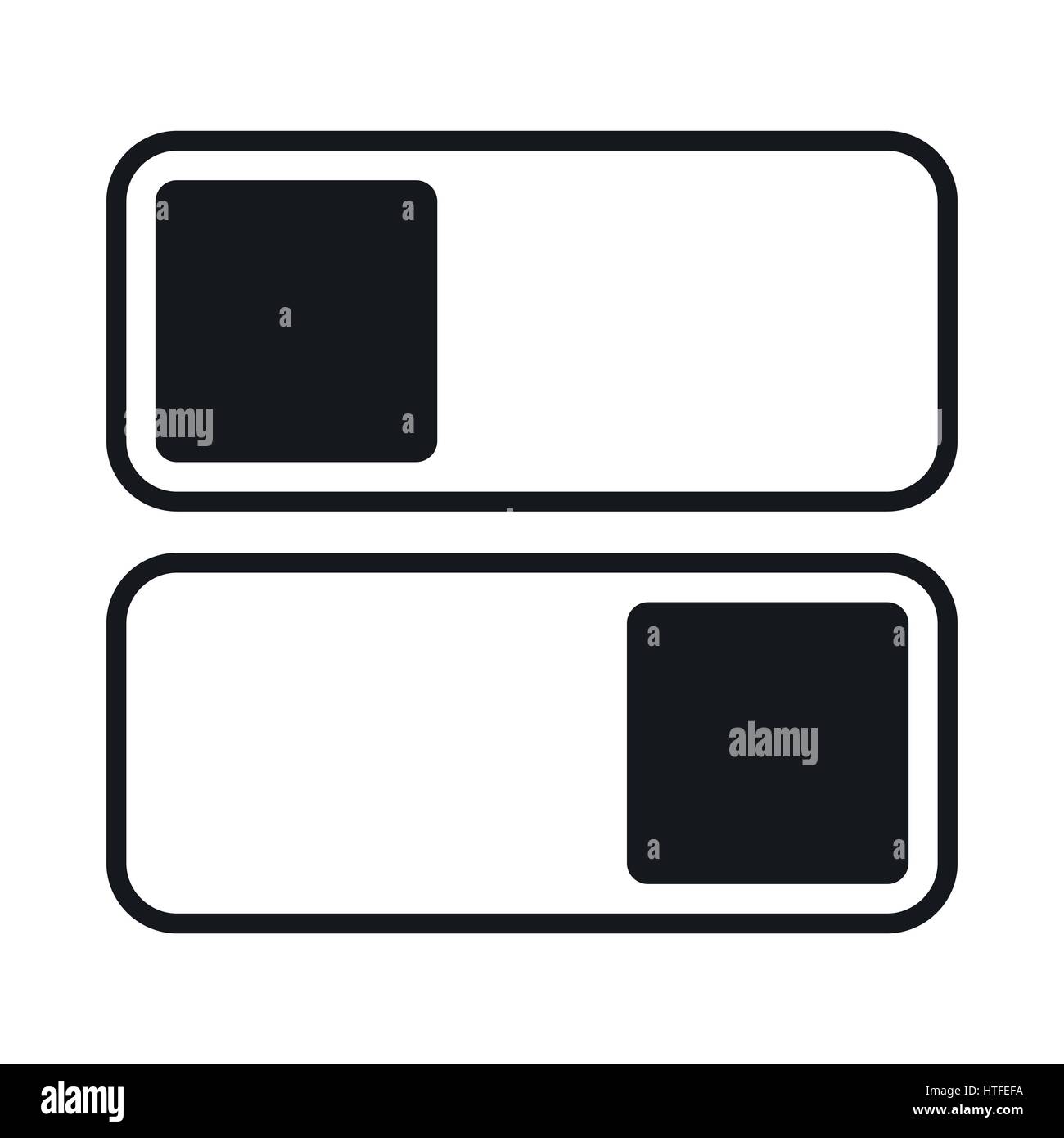 Toggle switch on, off position icon, simple style Stock Vector Image ...