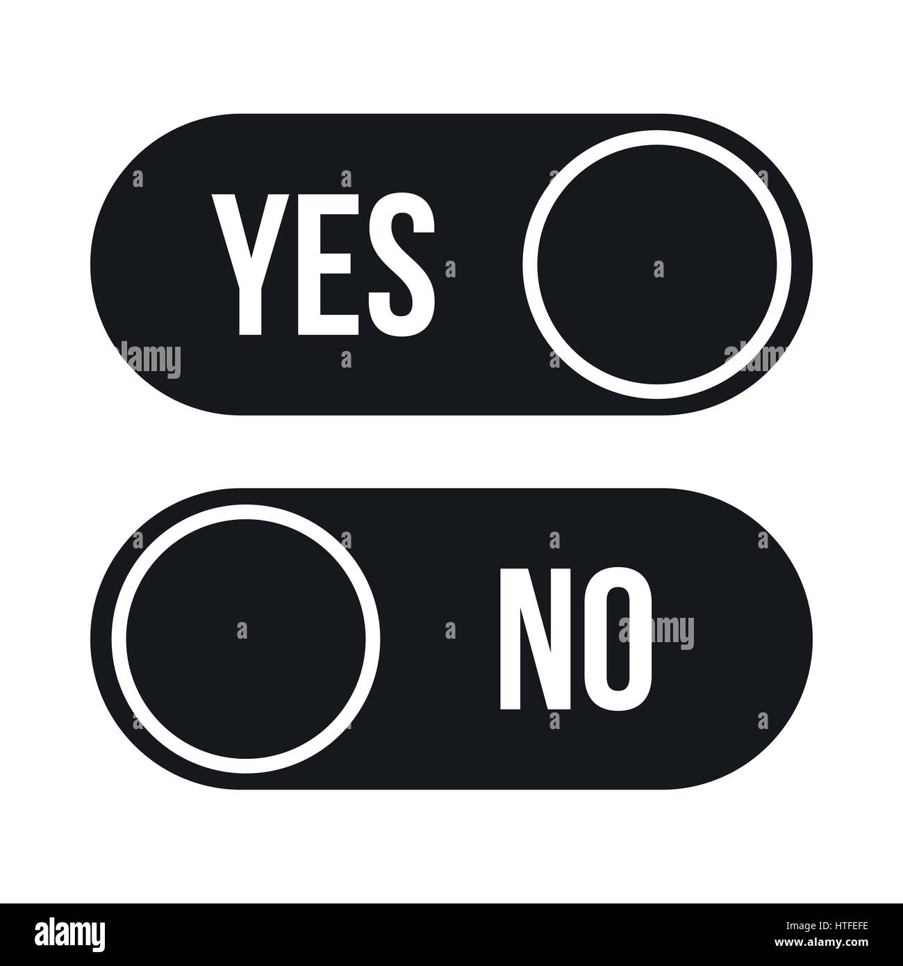Yes and No button icon, simple style Stock Vector Image & Art - Alamy