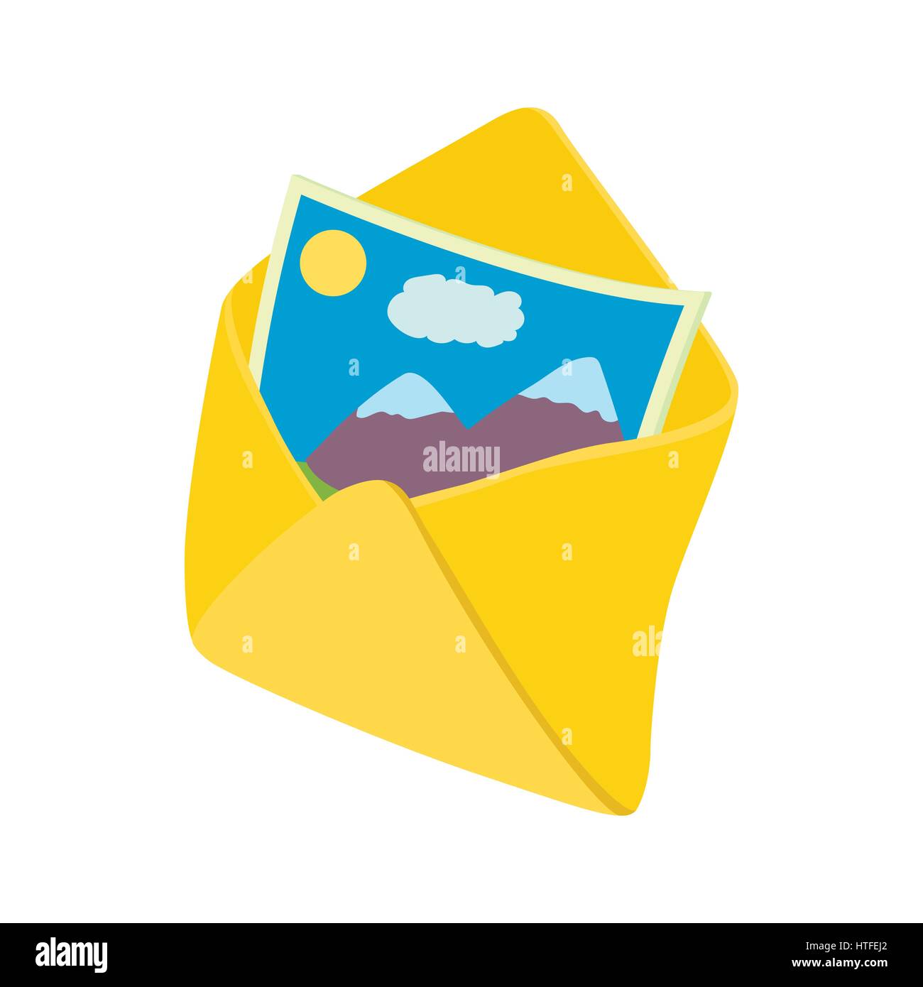 Envelope and photo icon, cartoon style Stock Vector Image & Art - Alamy