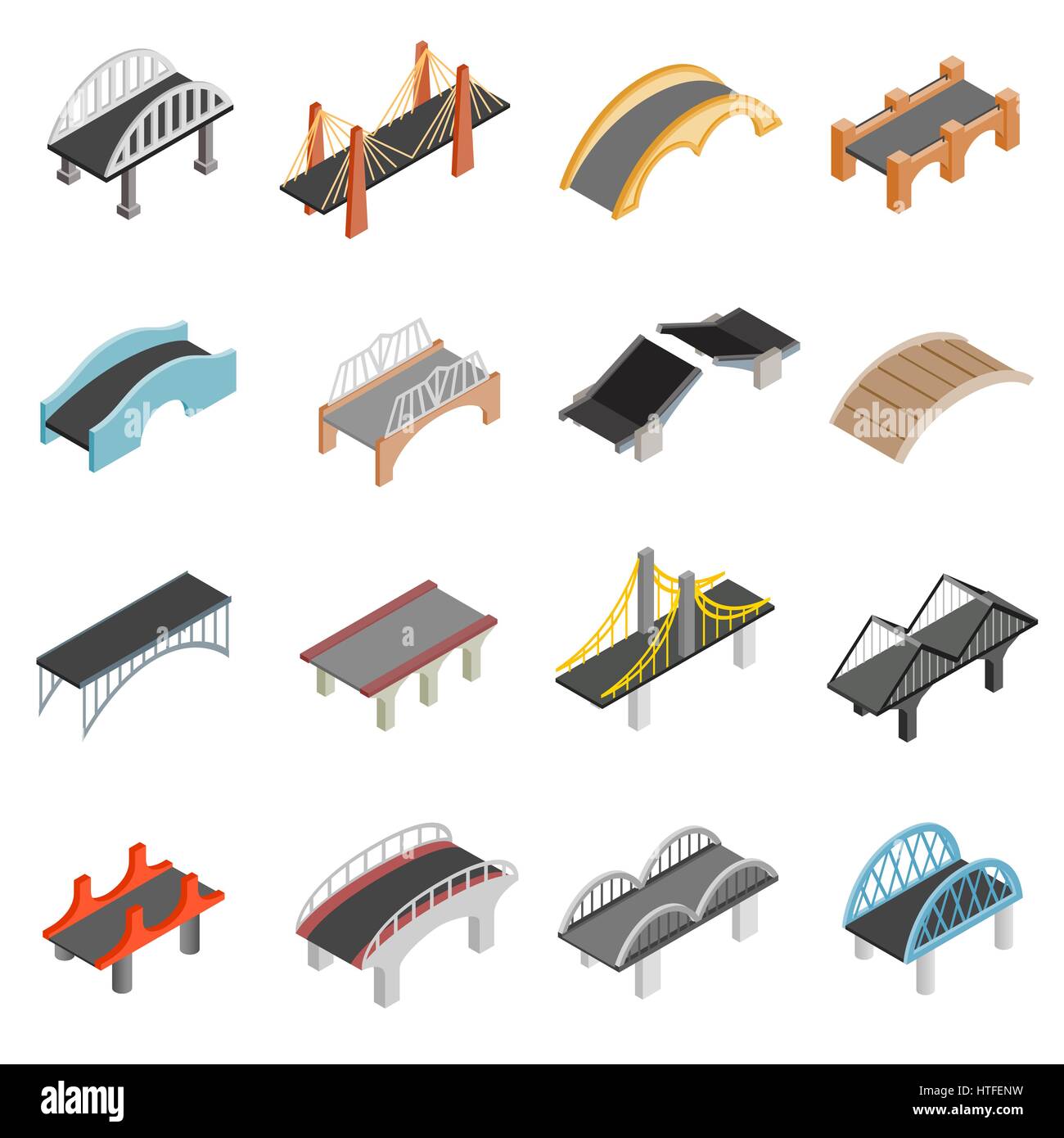 Connection bridge 3d Stock Vector Images - Alamy