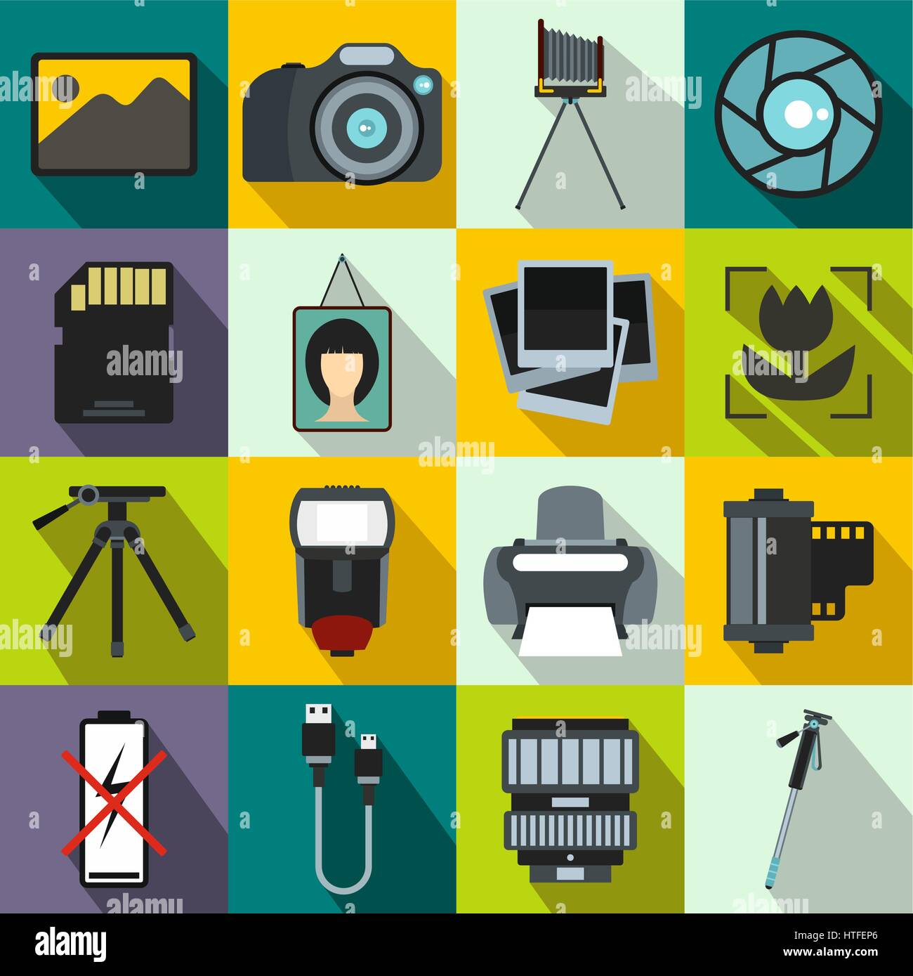 Photography set icons Stock Vector Image & Art - Alamy