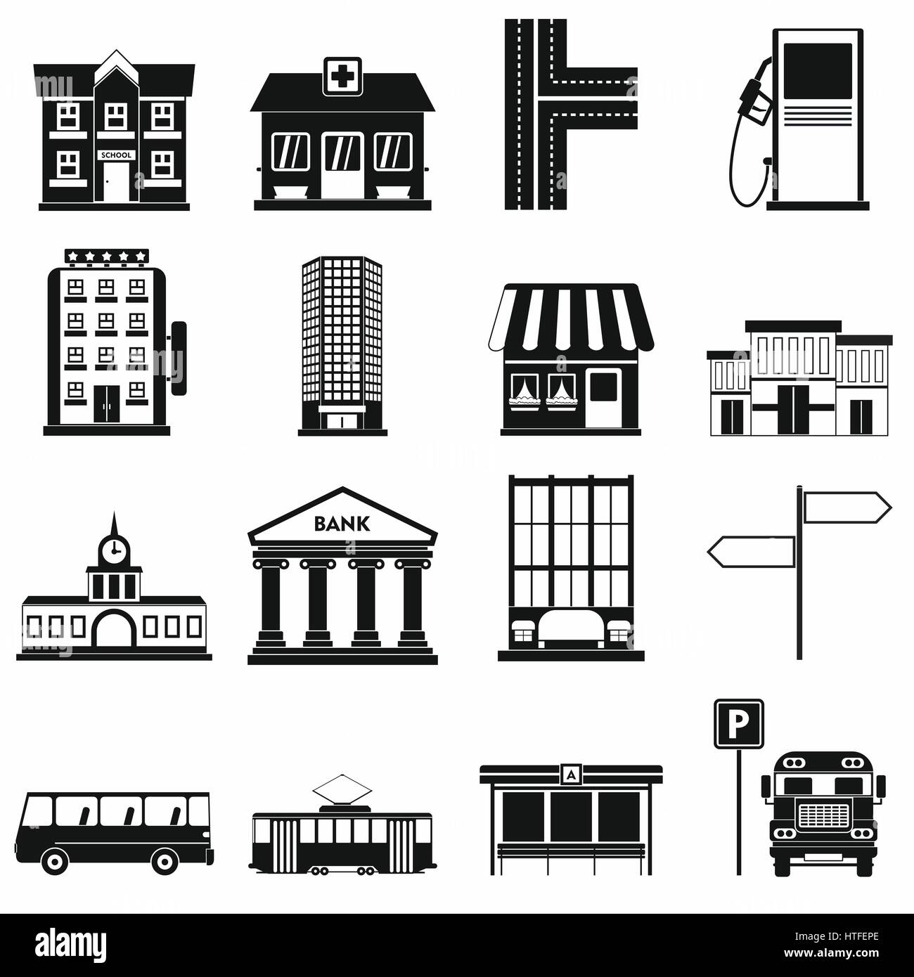 Urban public transit infrastructure Stock Vector Images - Alamy