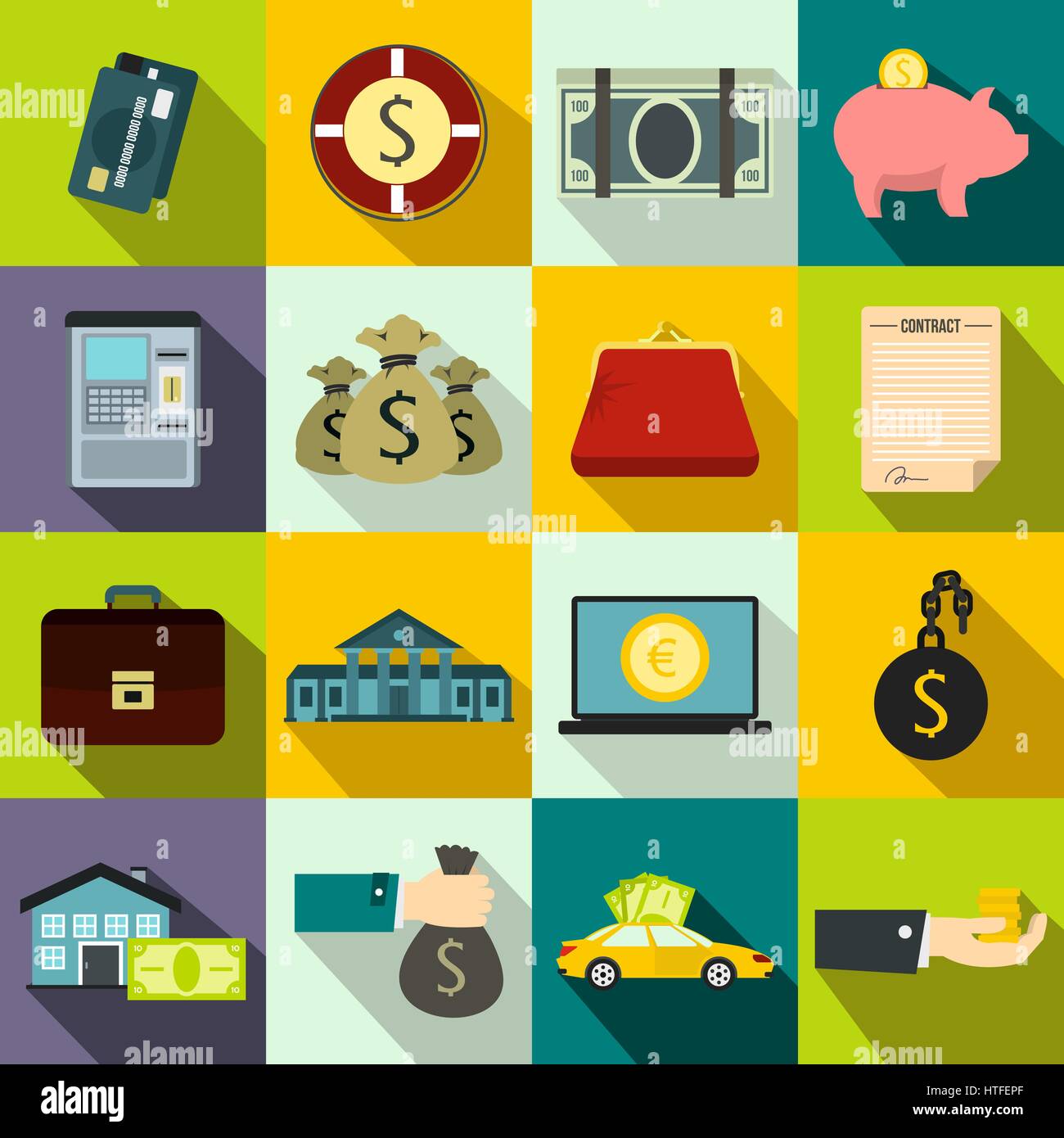 Credit set icons Stock Vector Image & Art - Alamy