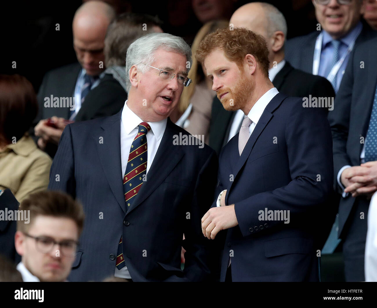 Prince harry left in the stands hi-res stock photography and images - Alamy