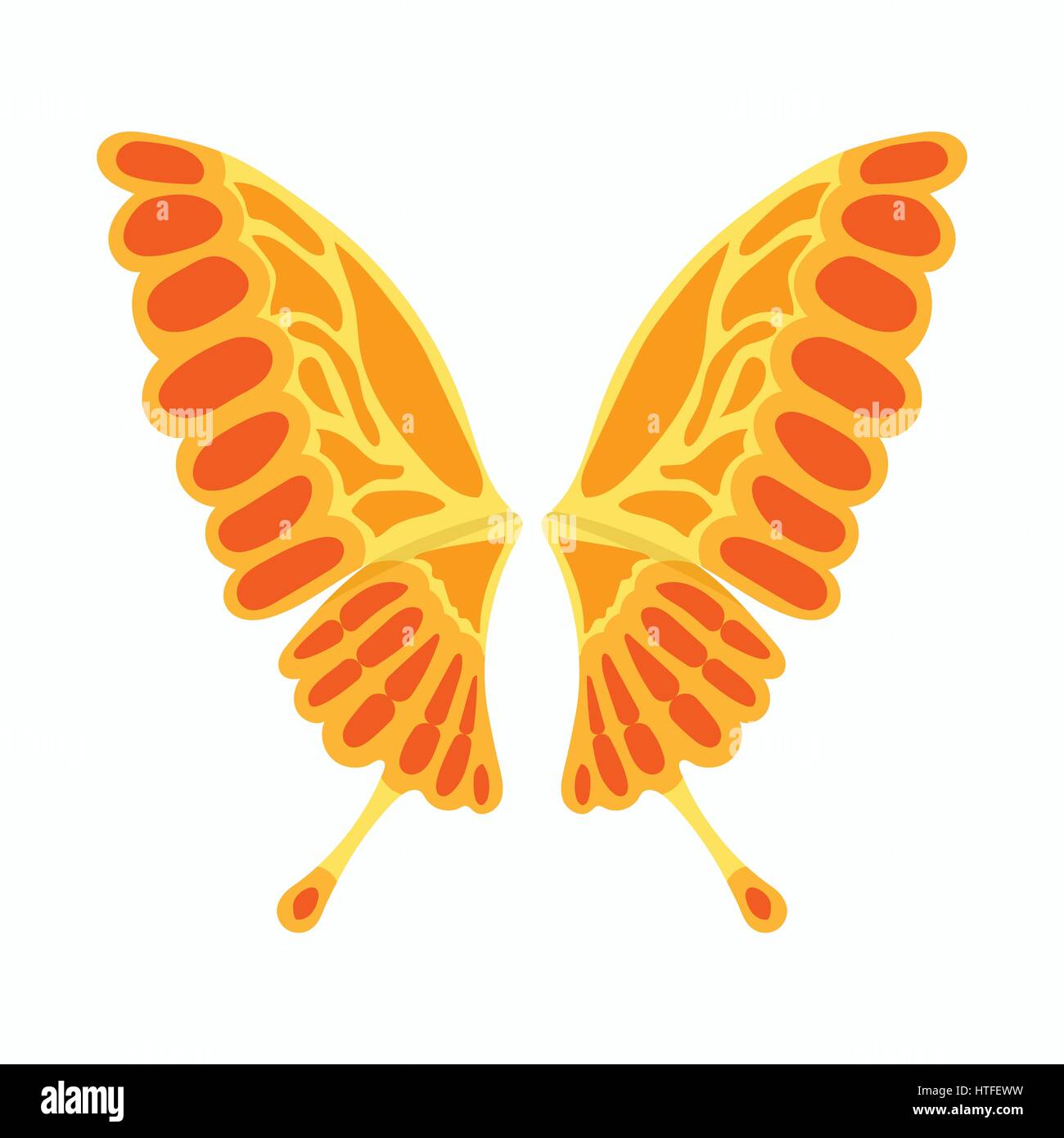 Orange Butterfly Cartoon