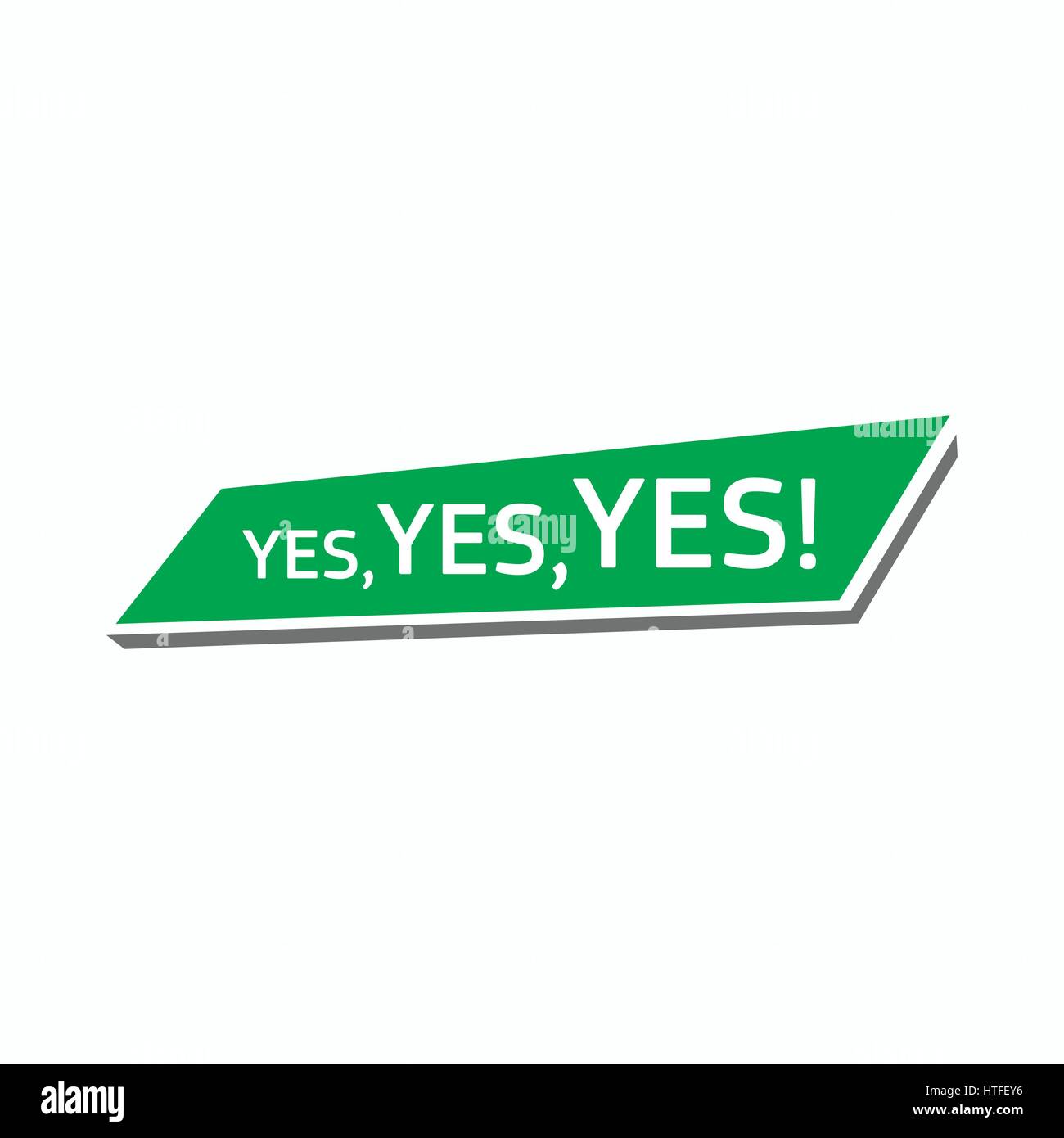 Yes, yes, yes, simple style Stock Vector Image & Art - Alamy