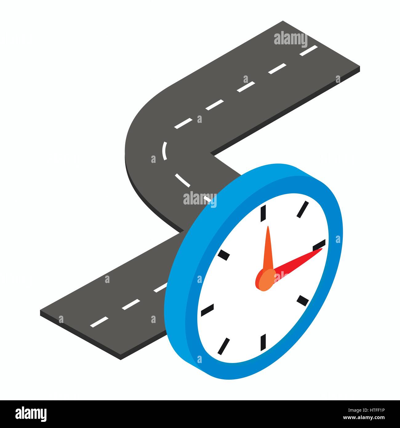 Road and clock icon, isometric 3d style Stock Vector Image & Art - Alamy
