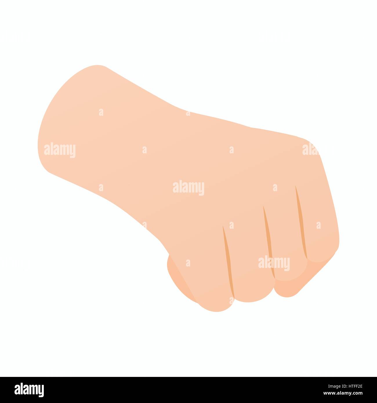 Hand with clenched fist icon, isometric 3d style Stock Vector Image ...