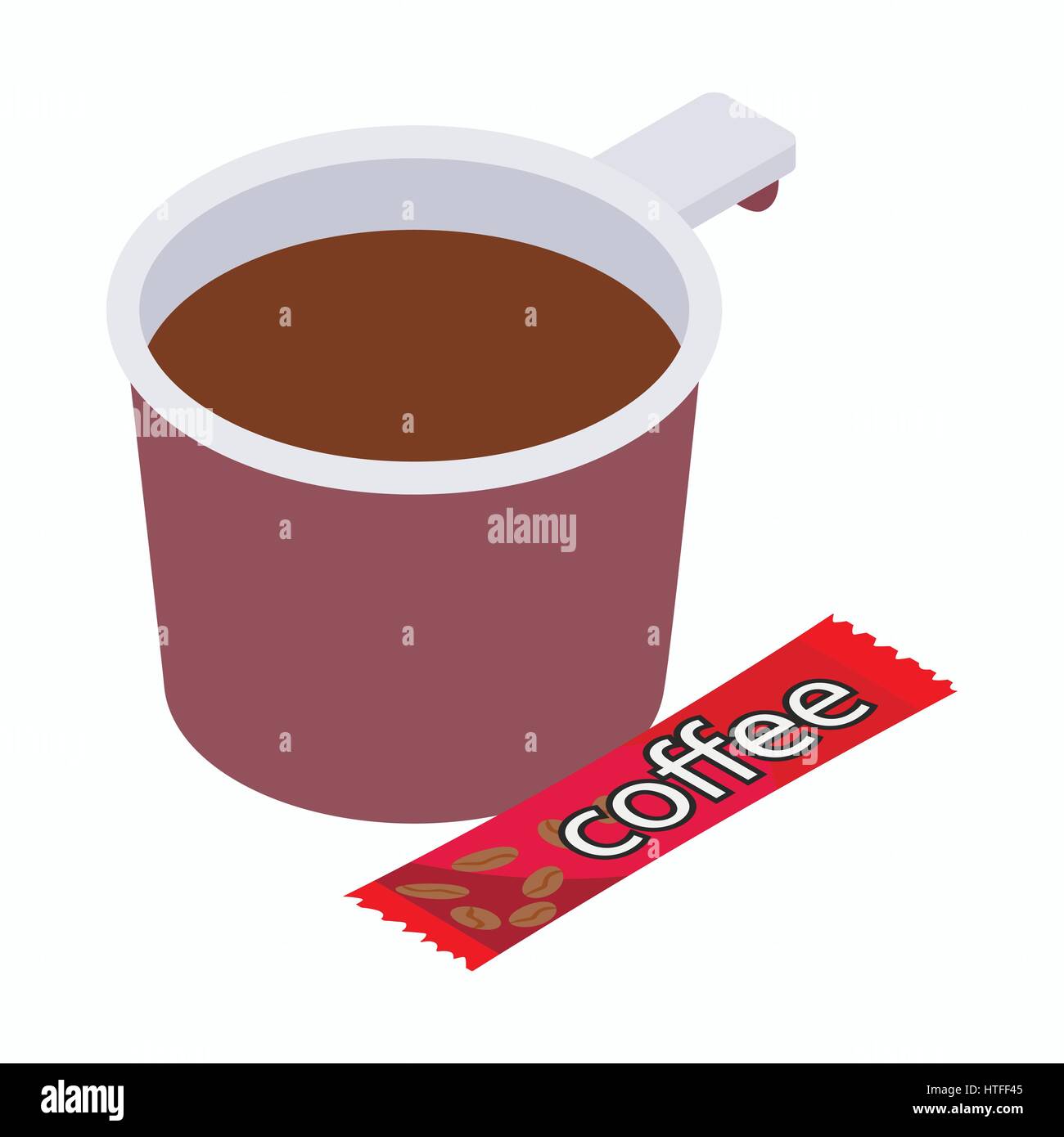 Top view plastic coffee Stock Vector Images - Alamy