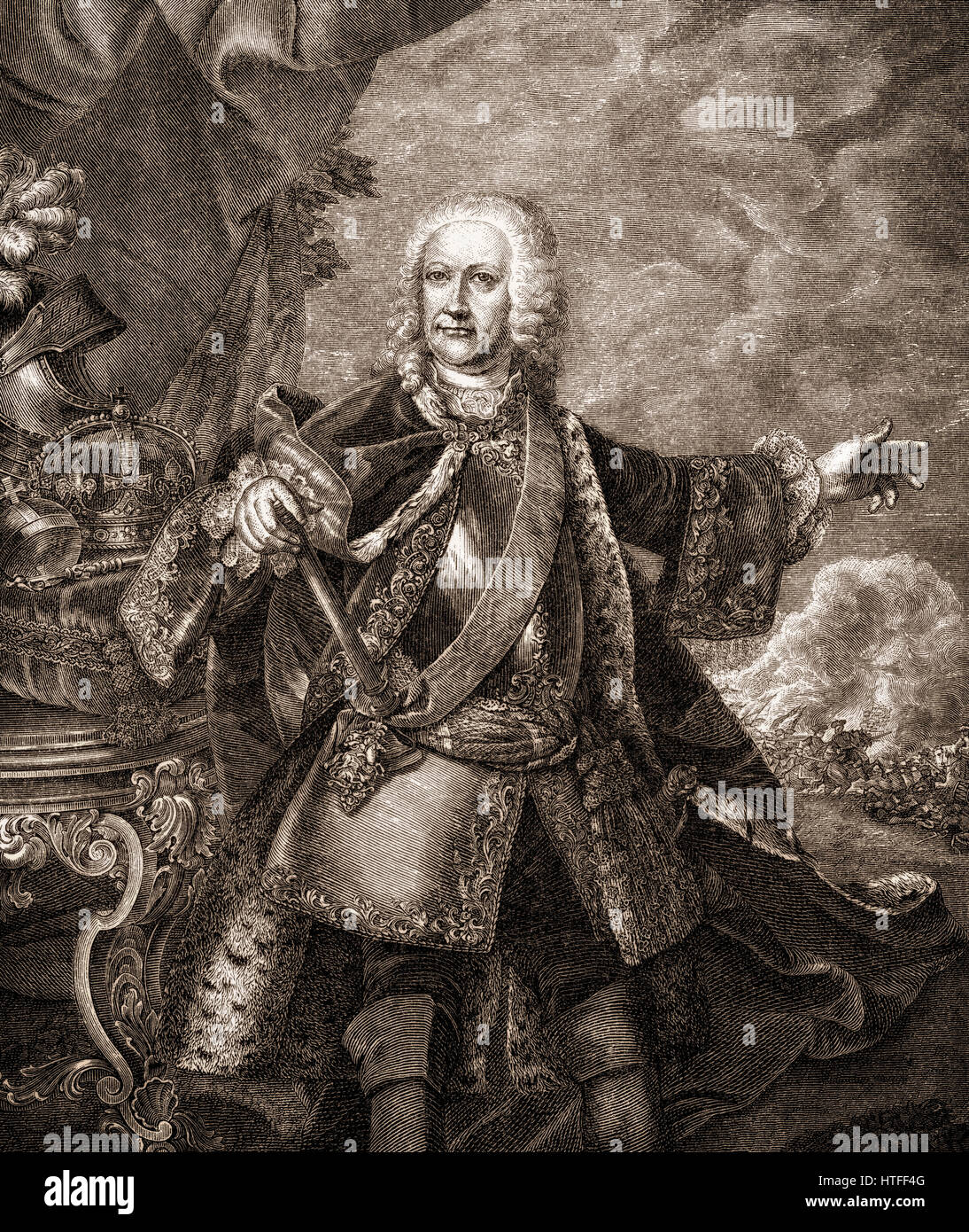 Francis I. or Franz Stephan of Lorraine, 1708 - 1765, as Francis III ...