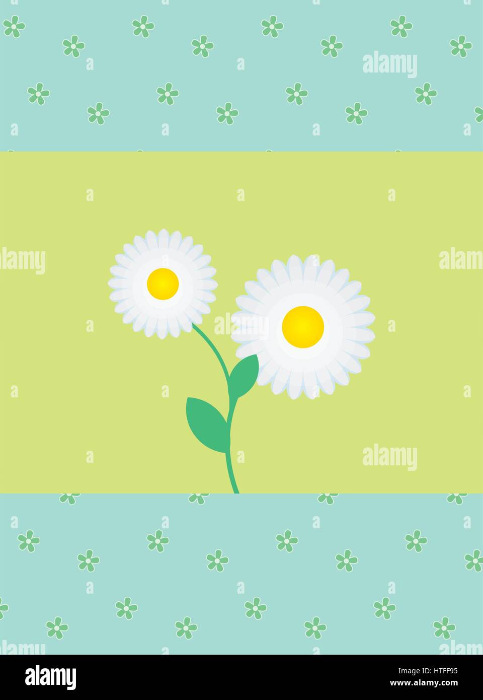 green spring daisy card for easter Stock Vector Image & Art - Alamy