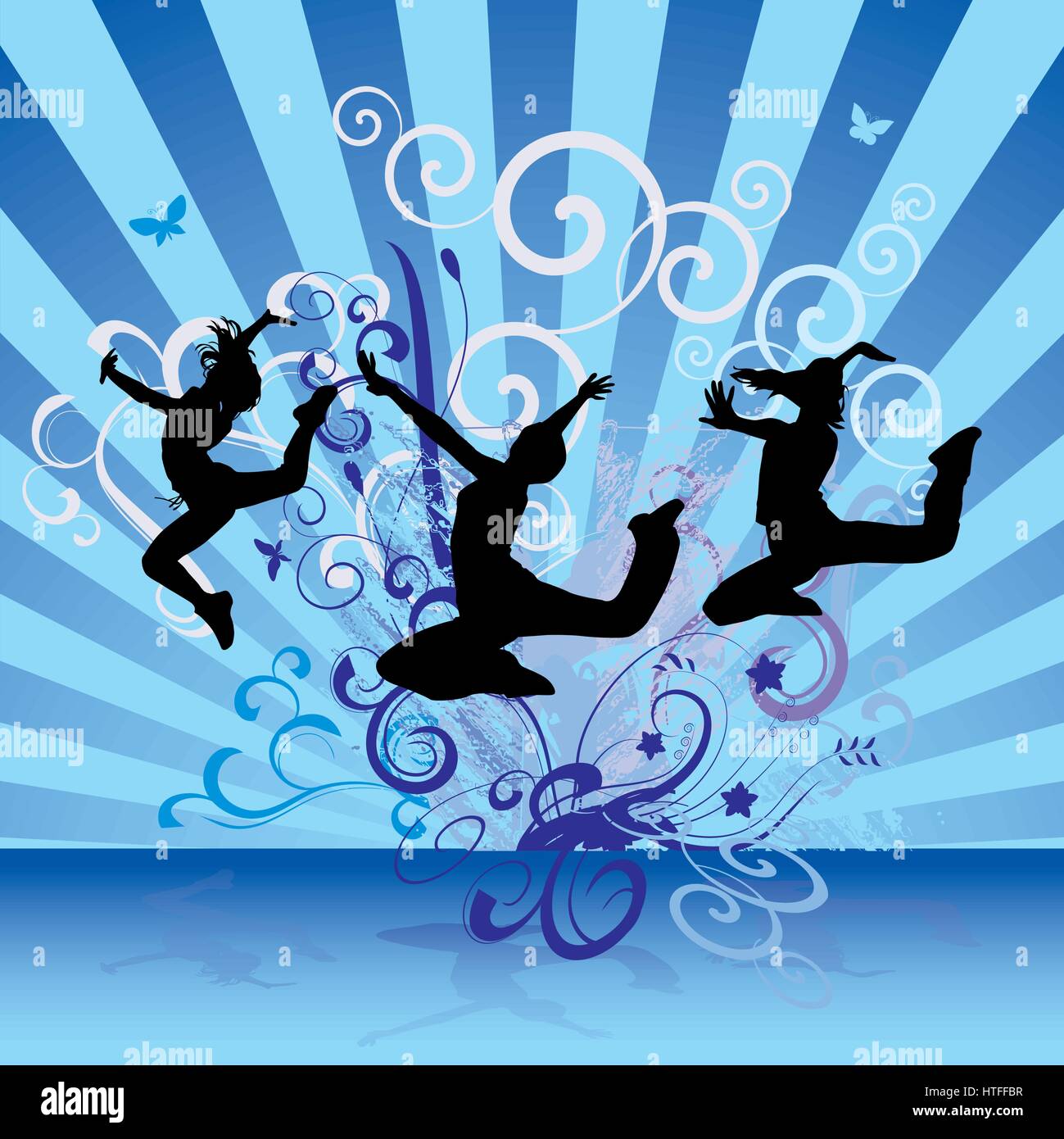 Black star dancing Stock Vector Images - Alamy