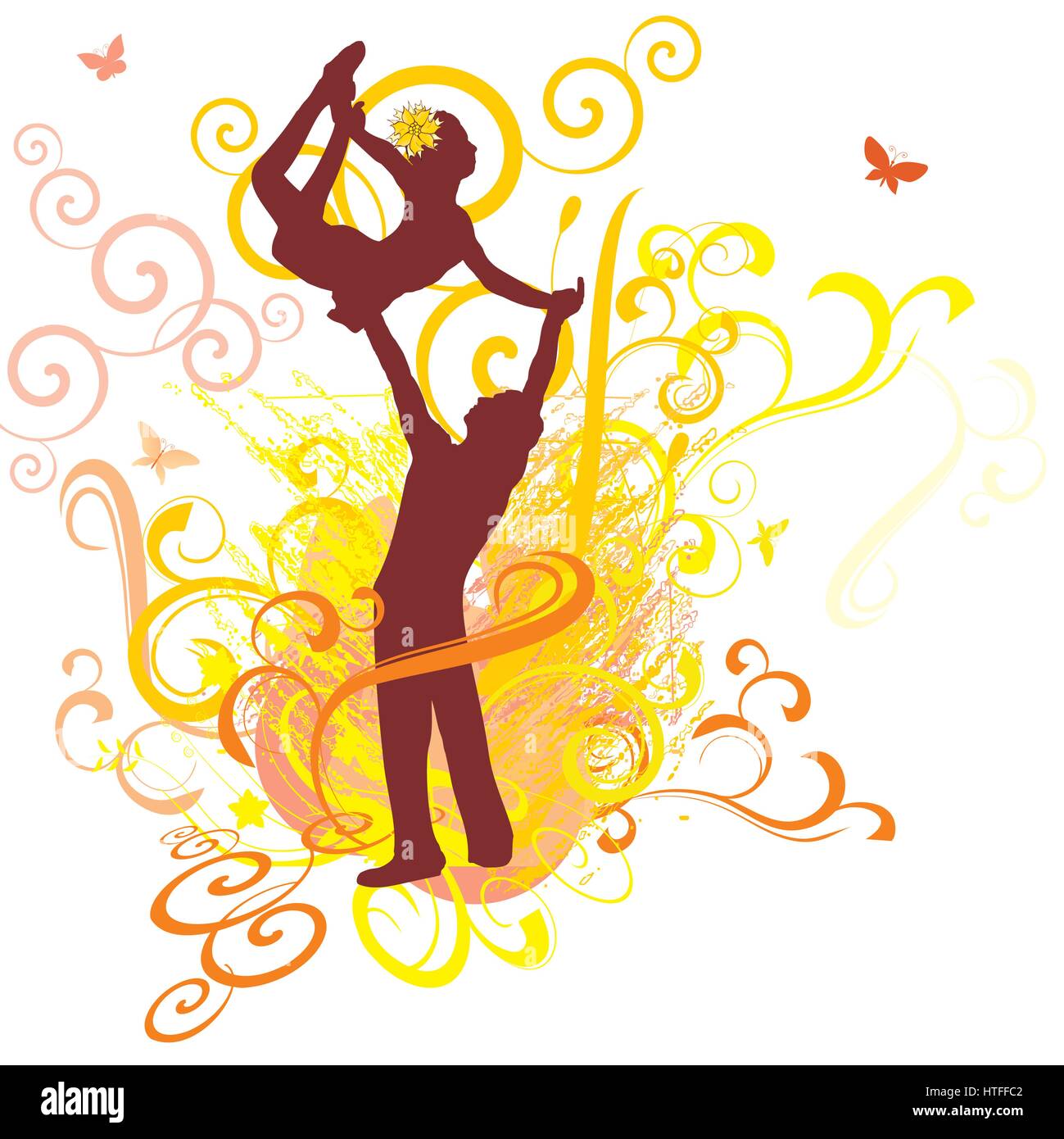 dancing yellow sunshine couple Stock Vector Image & Art - Alamy