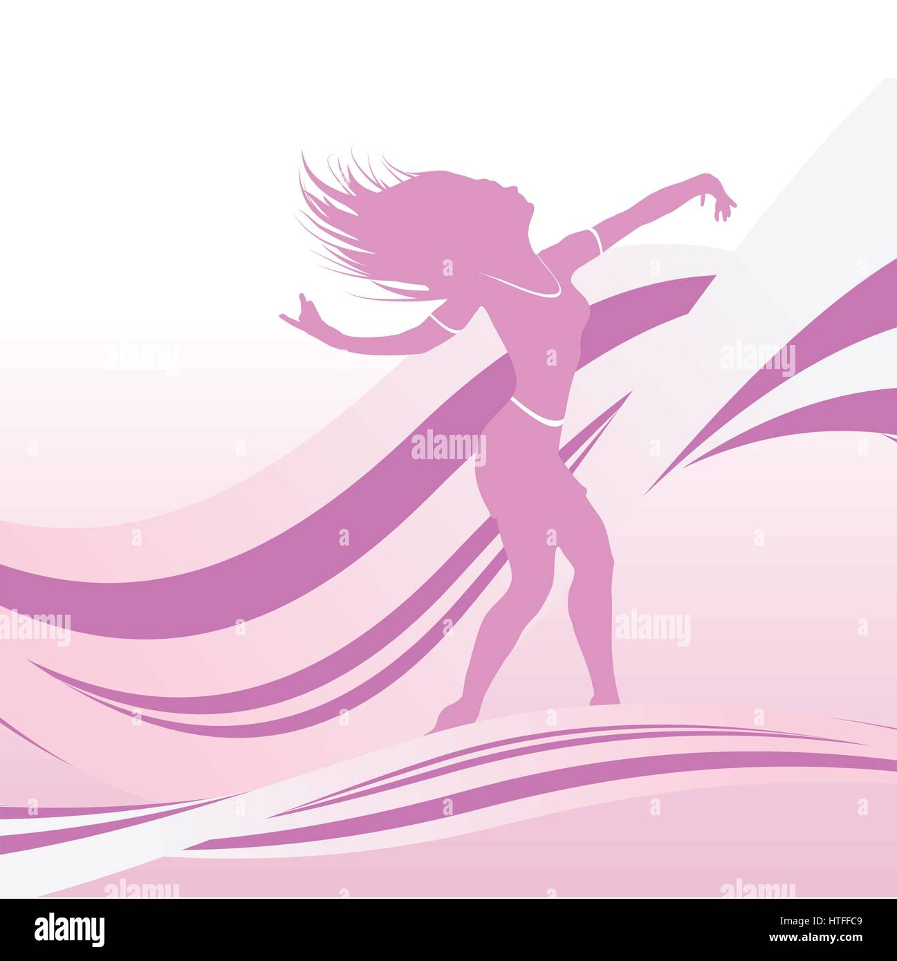 vector pink-violet dancer figure Stock Vector Image & Art - Alamy