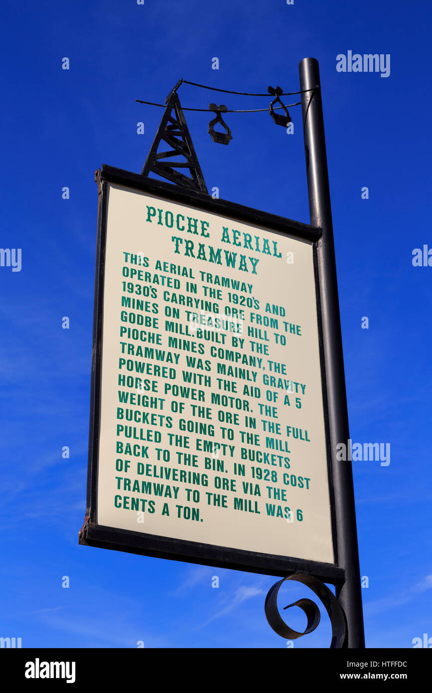 Aerial Tramway, Pioche, Nevada, USA Stock Photo - Alamy