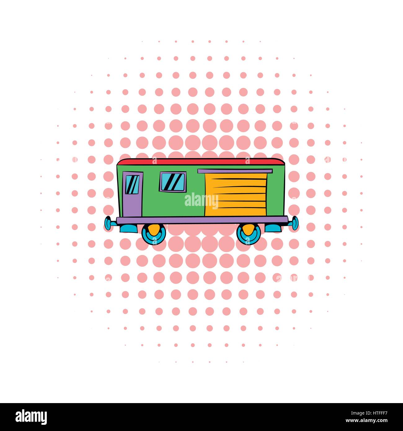 Railroad carriage icon, comics style Stock Vector Image & Art - Alamy