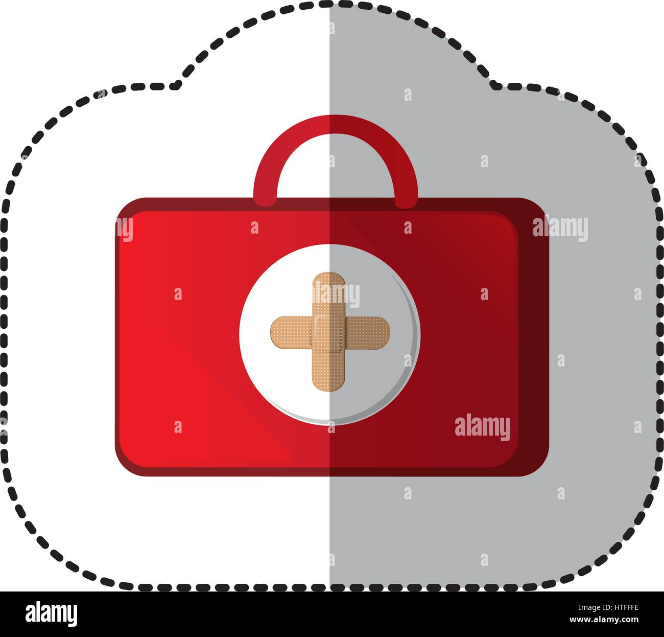 color suitcase healthcare with pink hospital symbol Stock Vector Image ...