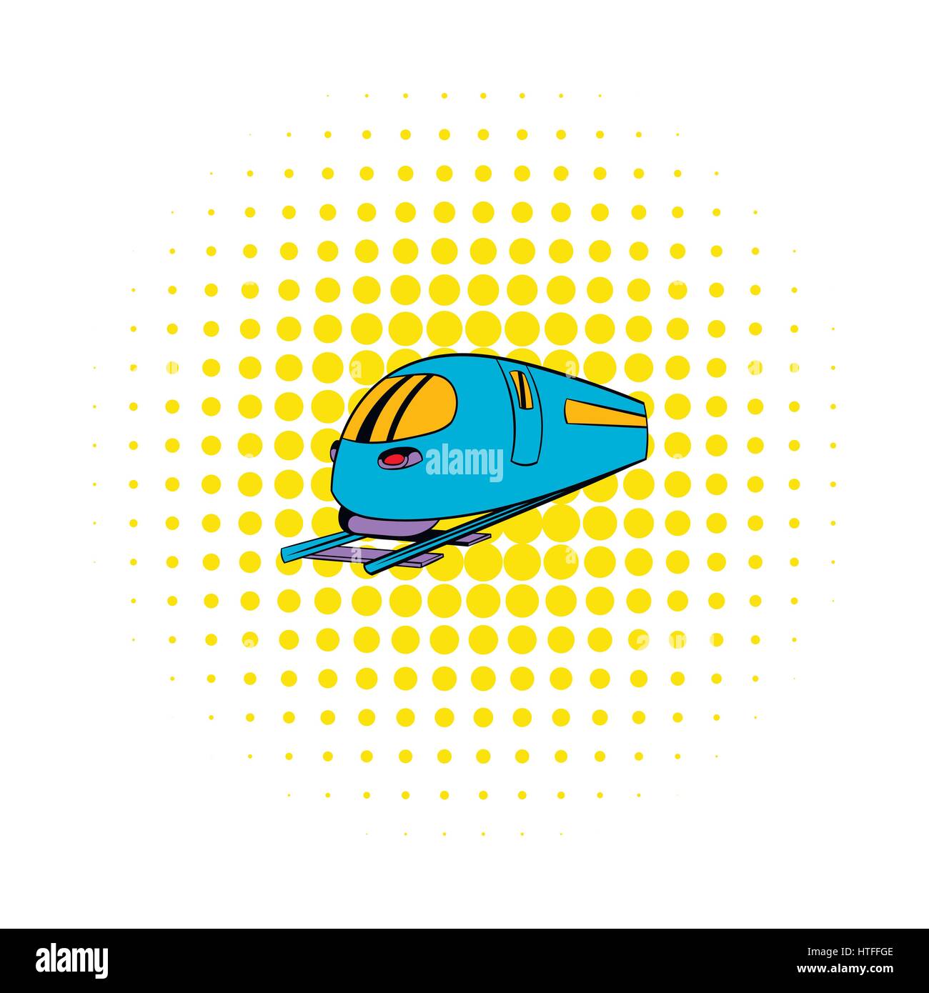 High speed train icon, comics style Stock Vector Image & Art - Alamy
