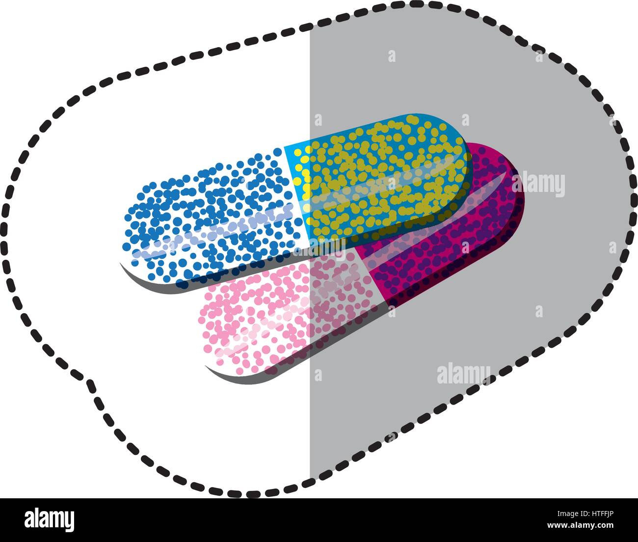 colorful capsules medication icon Stock Vector Image & Art - Alamy
