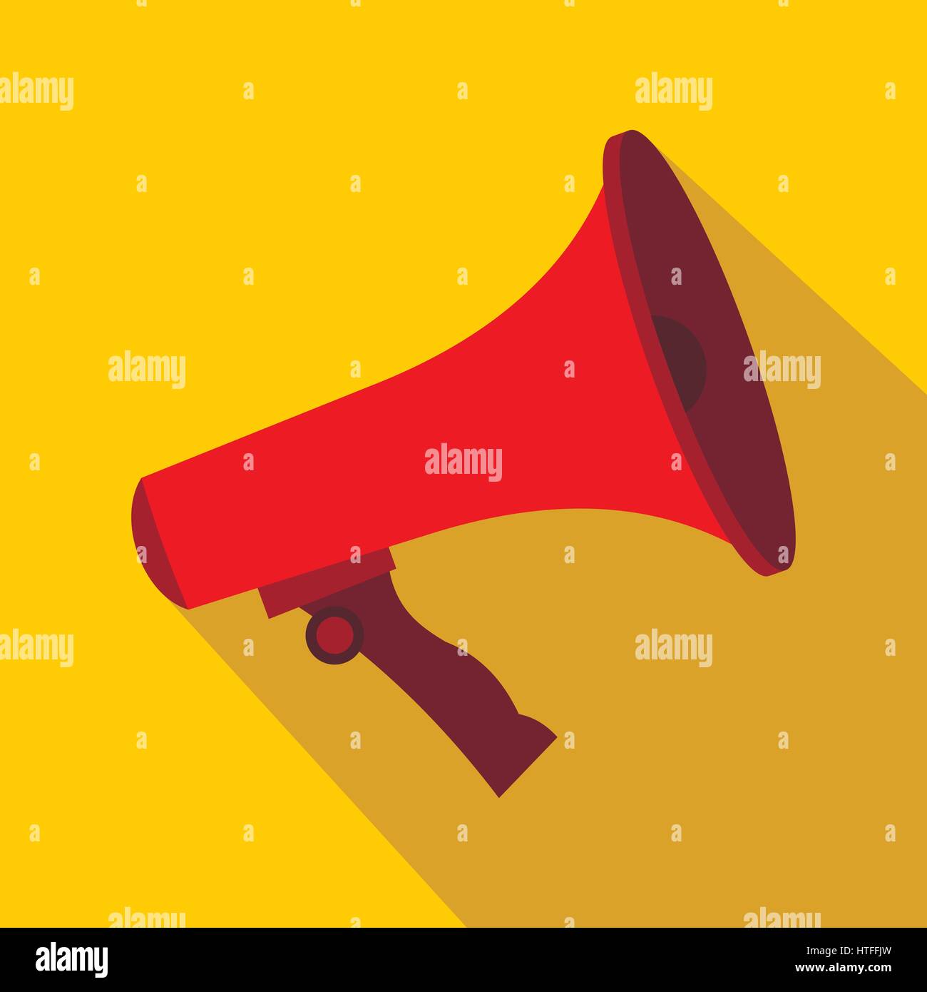 Red megaphone icon, flat style Stock Vector Image & Art - Alamy
