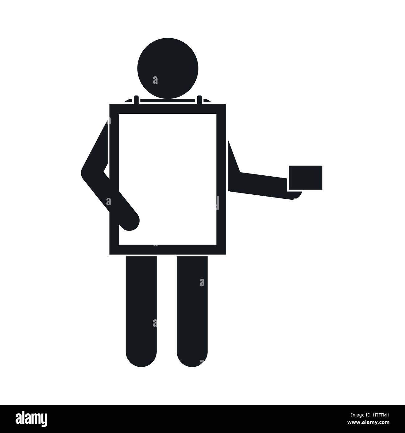 Man with sandwich board Stock Vector Images - Alamy