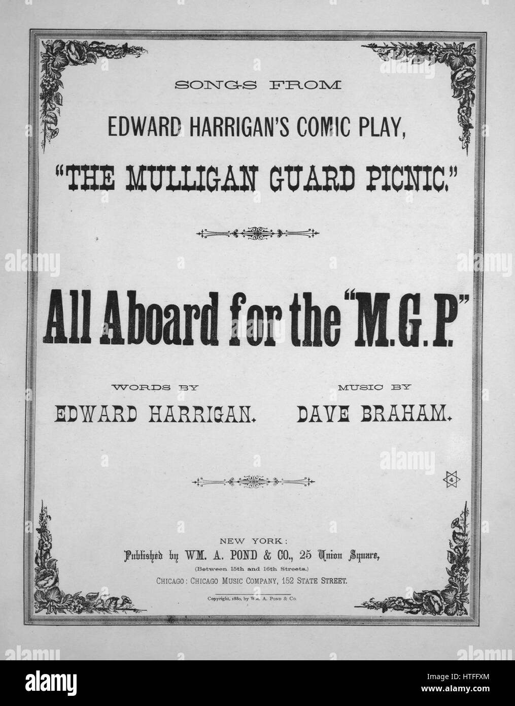 Sheet music cover image of the song 'Songs From Edward Harrigan's Comic ...