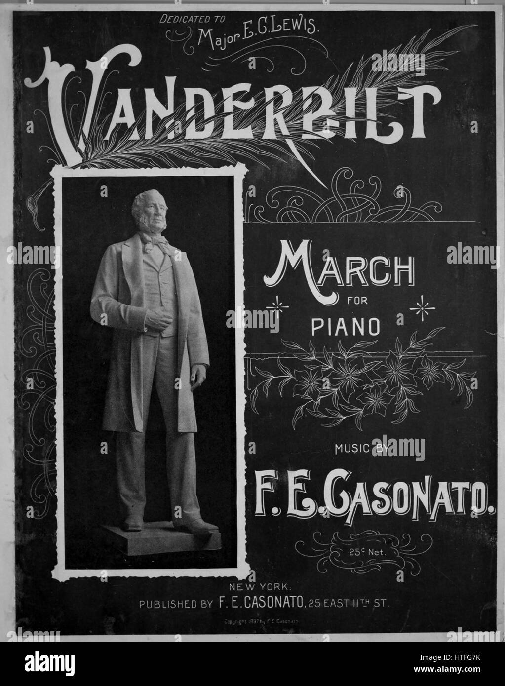 Sheet music cover image of the song 'Vanderbilt March Piano', with ...