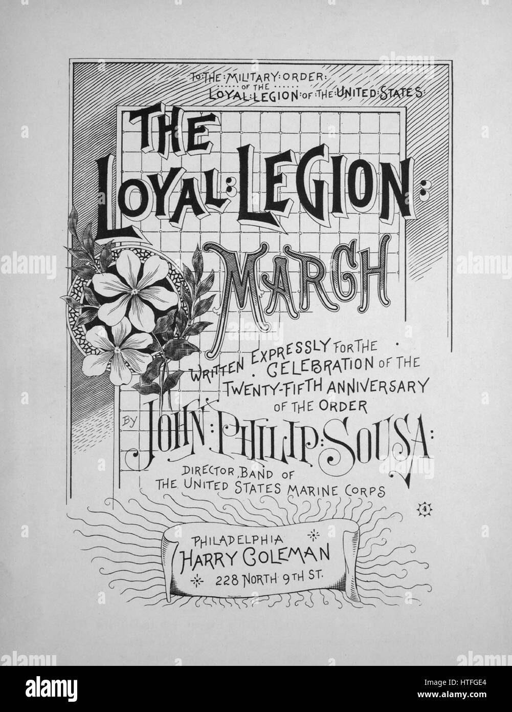Sheet music cover image of the song 'The Loyal Legion March', with ...