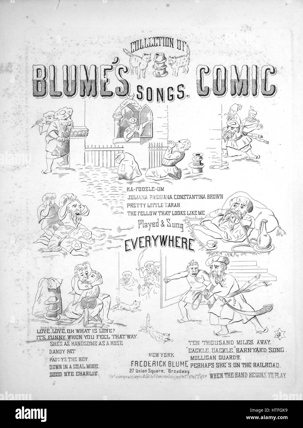 Sheet music cover image of the song 'Collection of Blume's Comic Songs ...