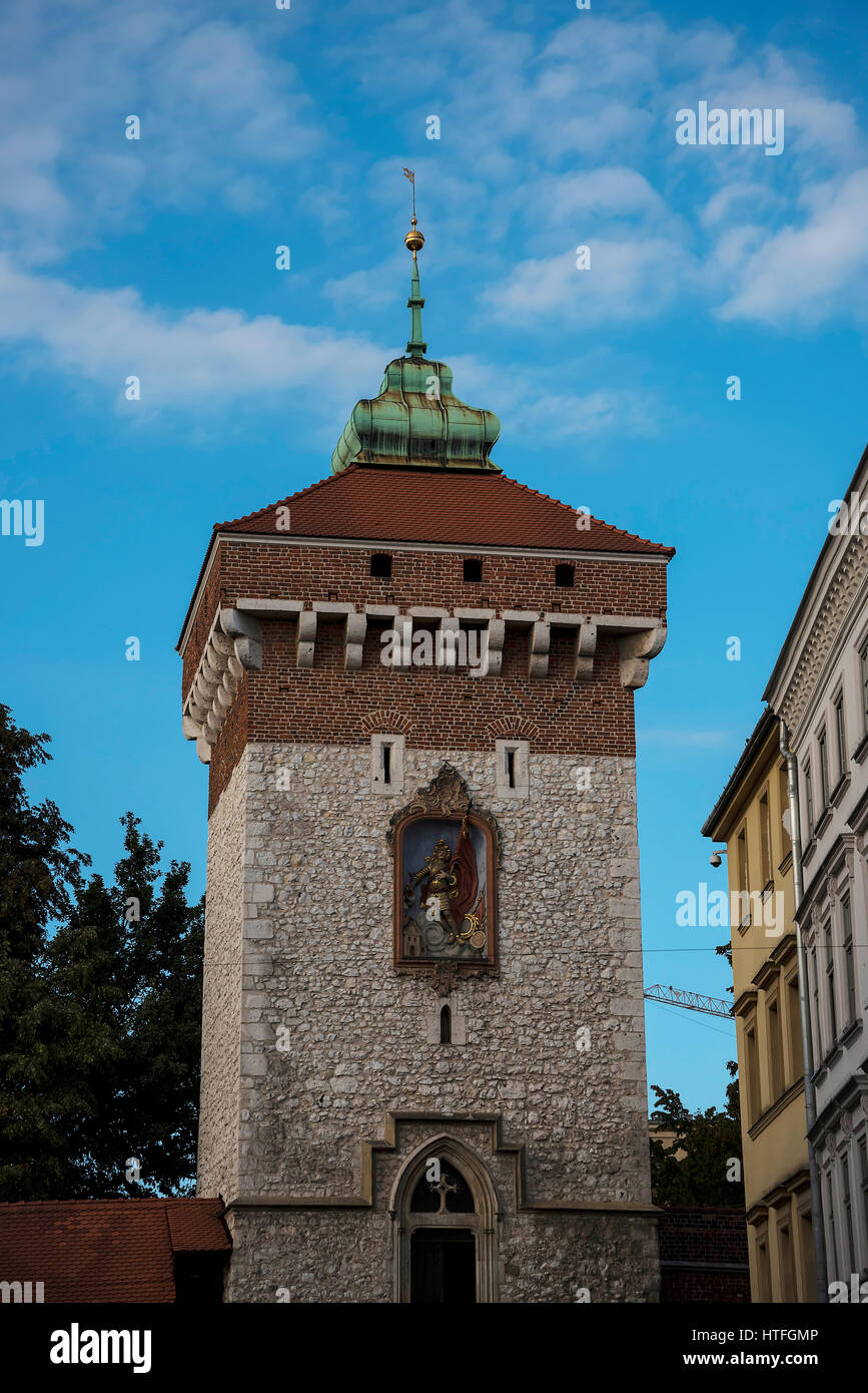 The Florian Gate n the City Walls of Krakow in Poland Stock Photo - Alamy