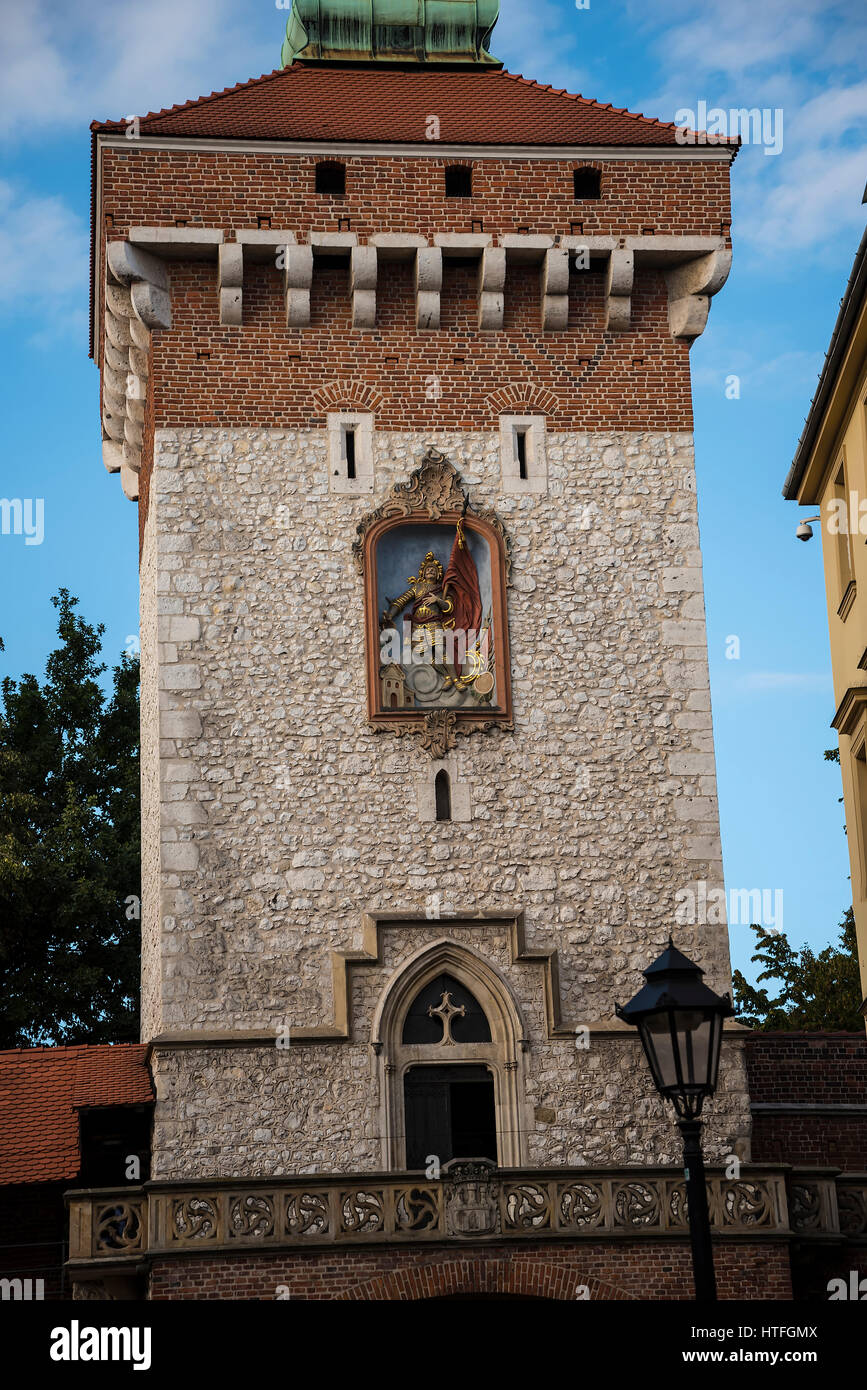 The Florian Gate n the City Walls of Krakow in Poland Stock Photo - Alamy